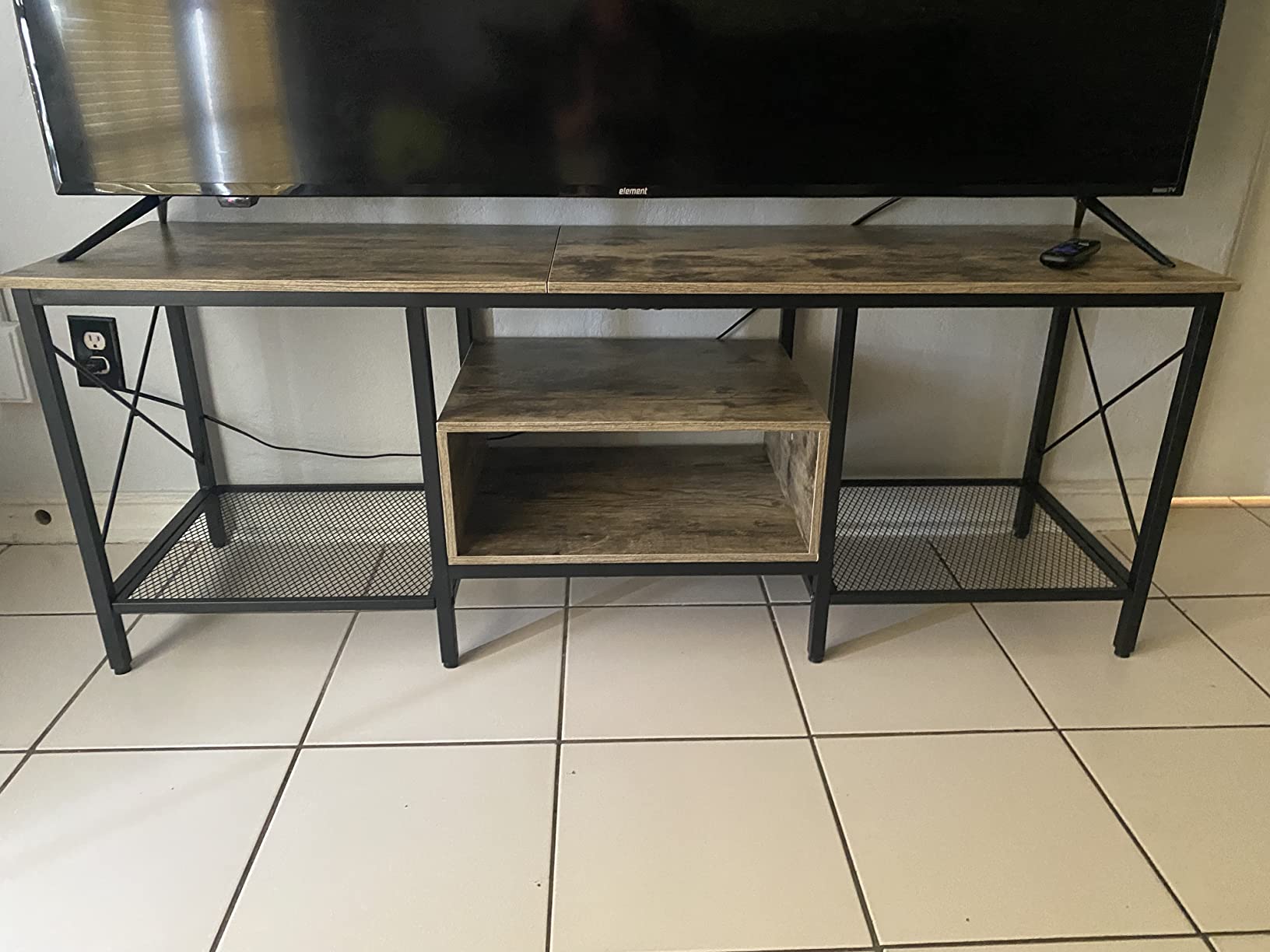$13/mo - Finance VECELO Industrial TV Stand for 65 Inch Television ...