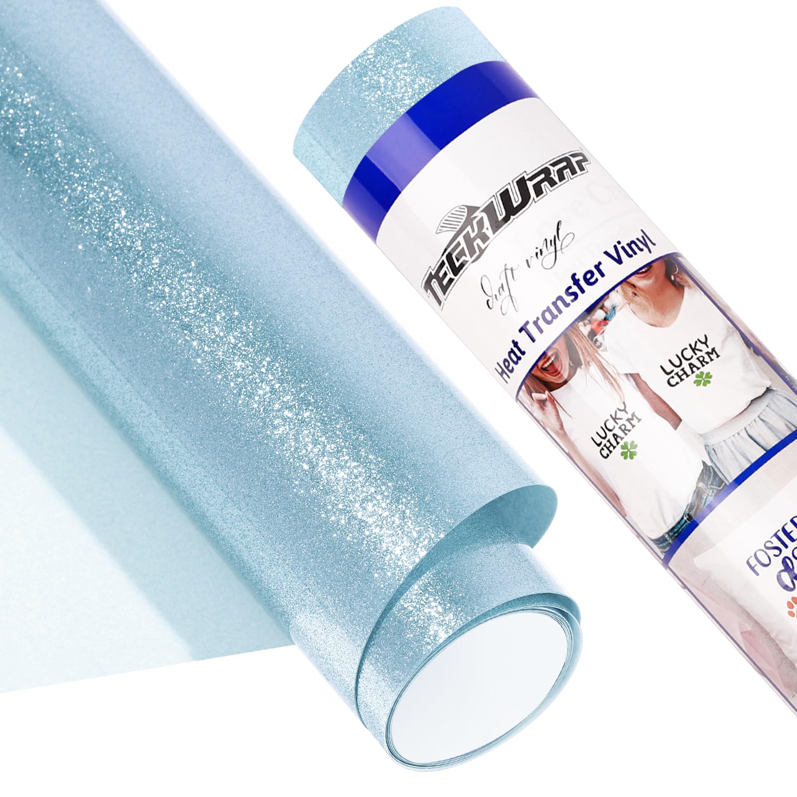 Amazon.com: TECKWRAP Glitter HTV Heat Transfer Vinyl Roll - 10" x 5ft ...