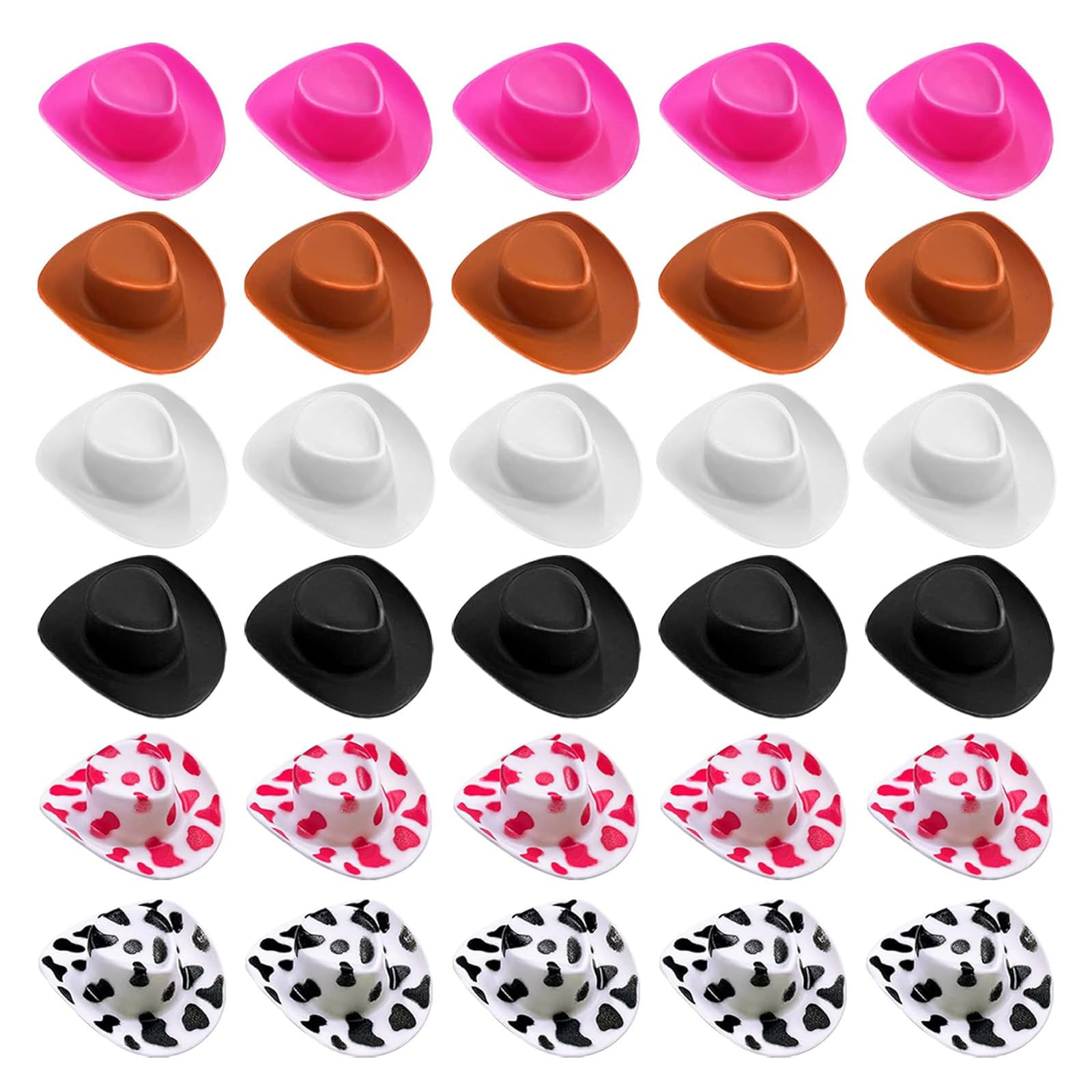 Amazon.com: MeikouJJ 60 PCS Mini Cowboy Hat Plastic Tiny Western ...
