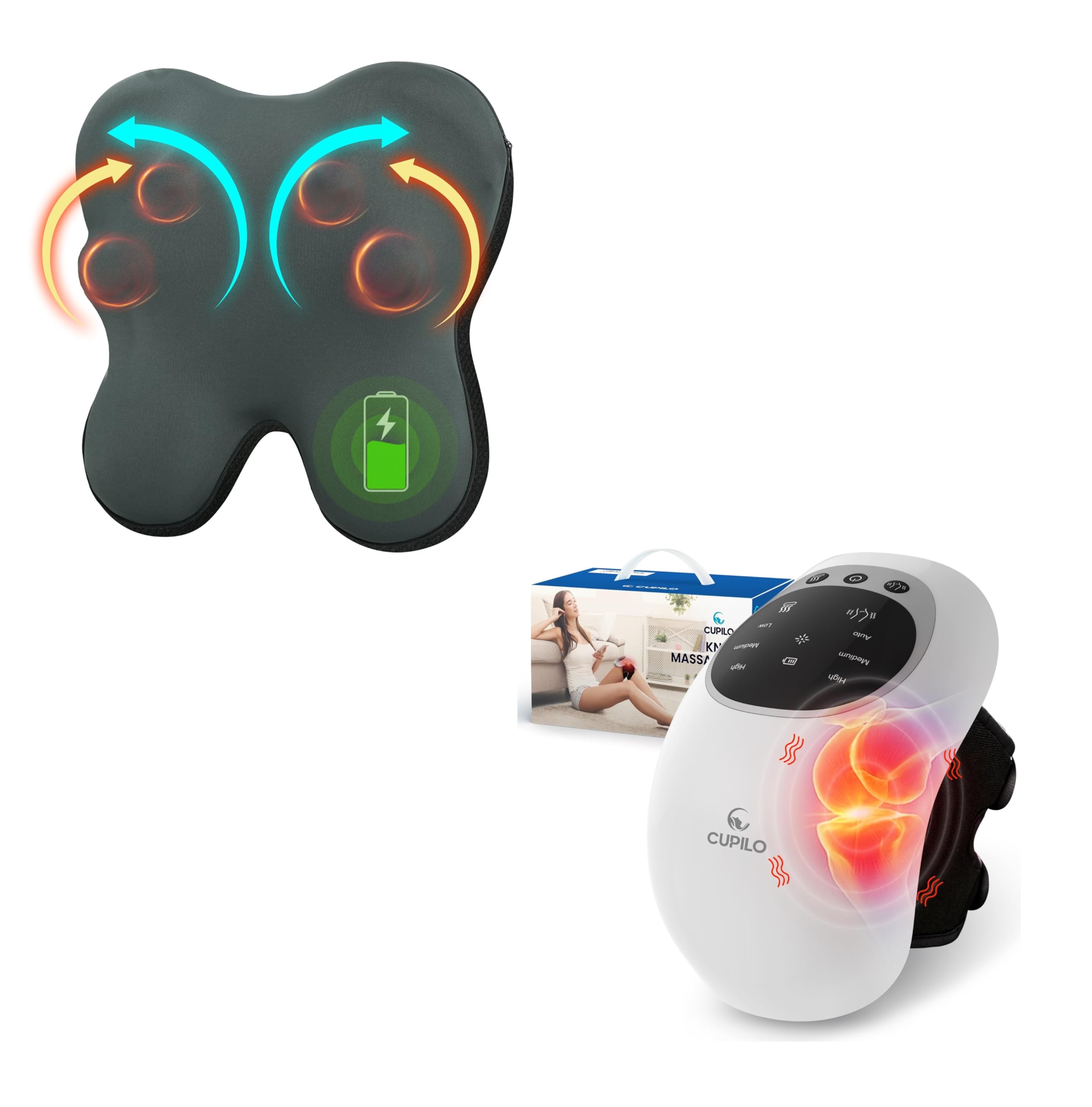 Amazon.com: CuPiLo Back Massager with Heat, Knee Massager : Health ...