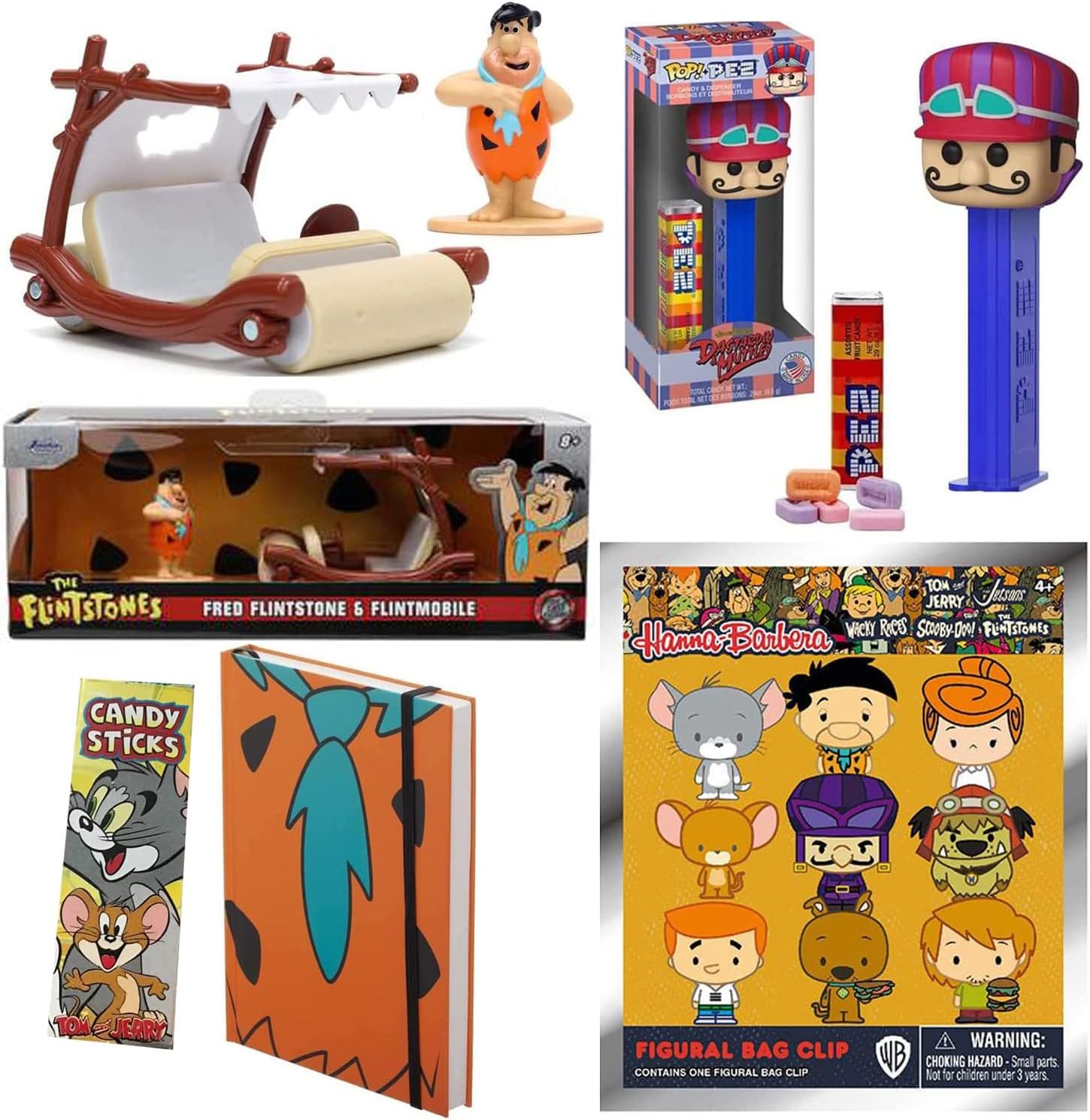 Yabba! Retro Cartoon Figures Wacky Races Throw Back Bundled with Fred ...
