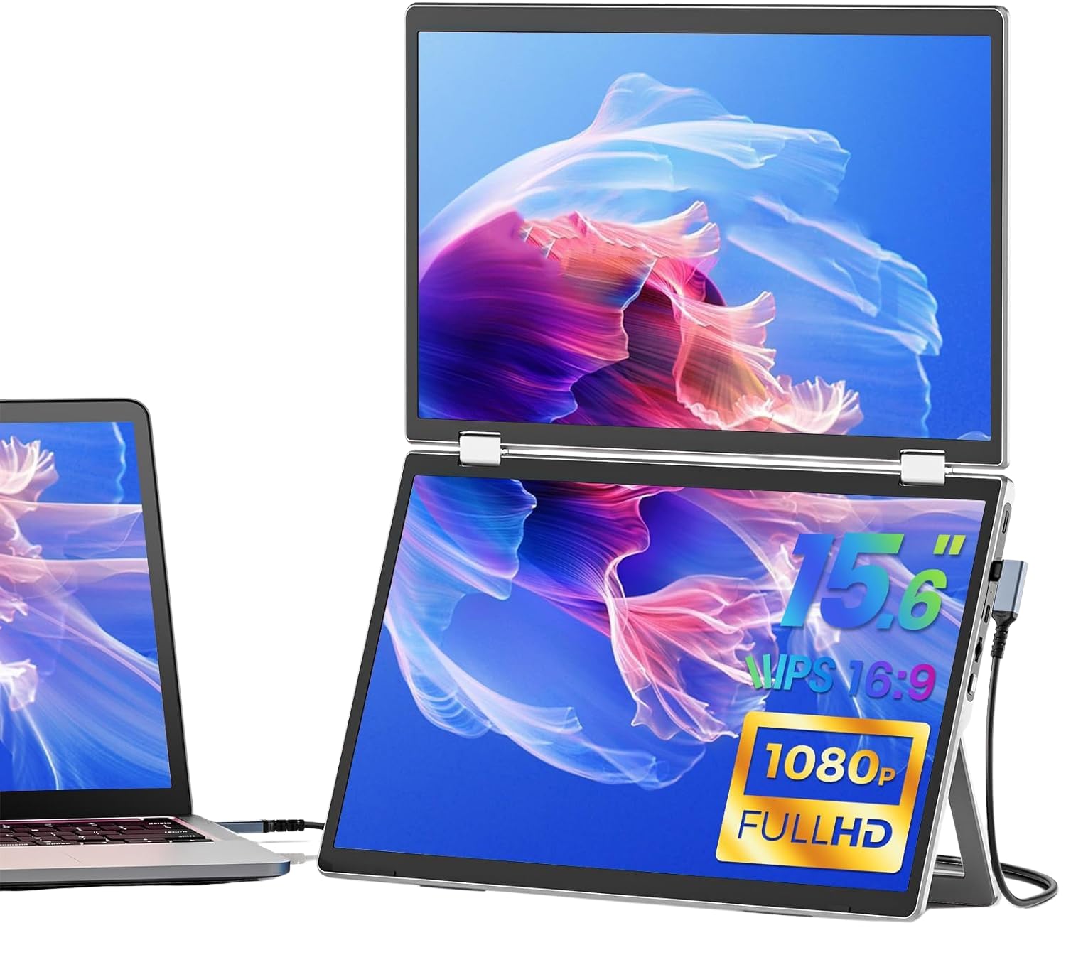 Buy Millennium Technology 15.6" Tri-Screen Portable Foldable Dual ...