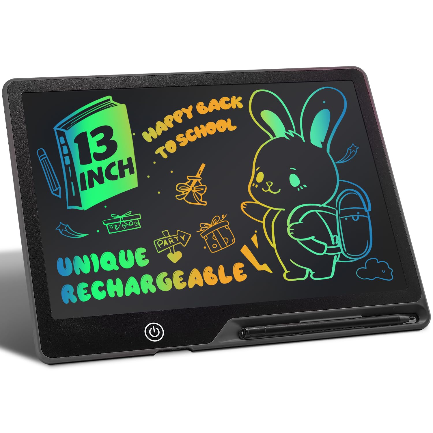 LCD Writing Board for Kids 13 Inch,Rechargeable Drawing Board Magic ...