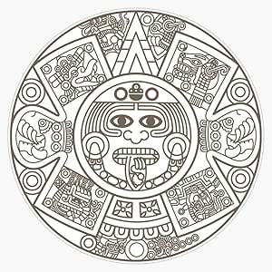 Amazon.com: Mayan Circle Sticker Bumper Sticker Vinyl Decal 5" : Automotive