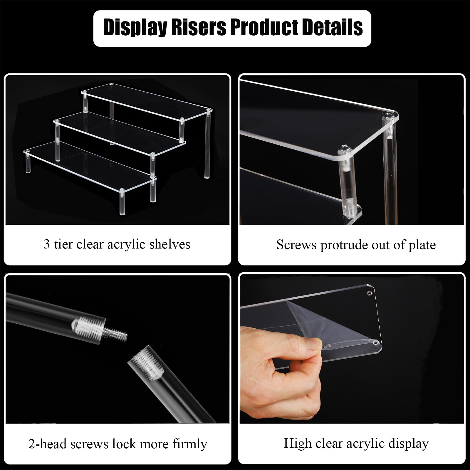 Snapklik.com : WMM Acrylic Display Risers Clear Acrylic Shelf For Figures