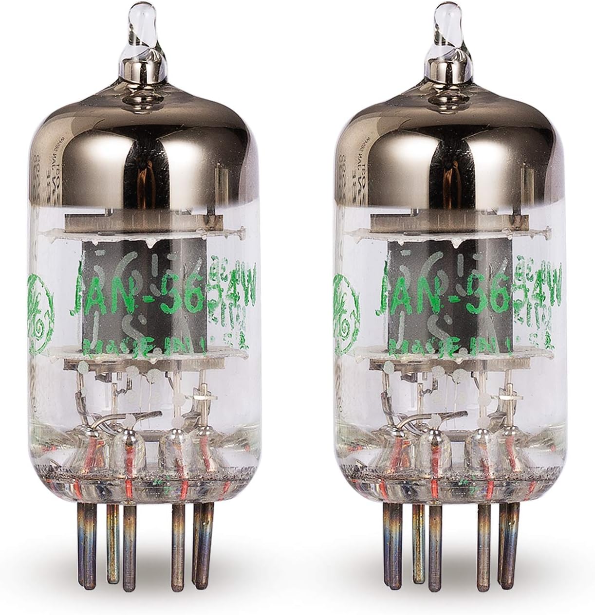 Amazon.com: Matched Pair 7-Pin GE JAN 5654W Vacuum Tubes Upgrade for ...