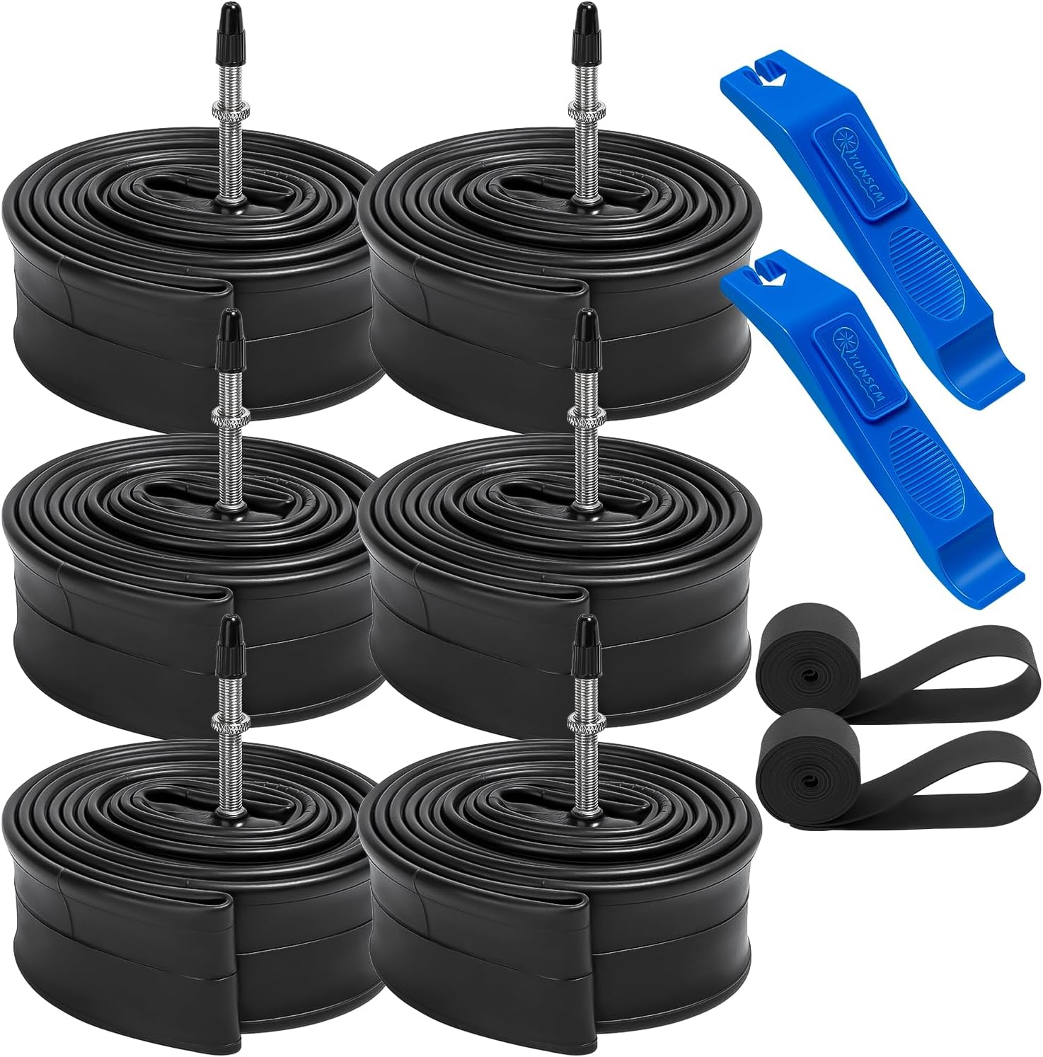 Amazon.com : 6-Pcs 700C Heavy Duty Road Bike Tubes 700 x 25C/28C/30C ...