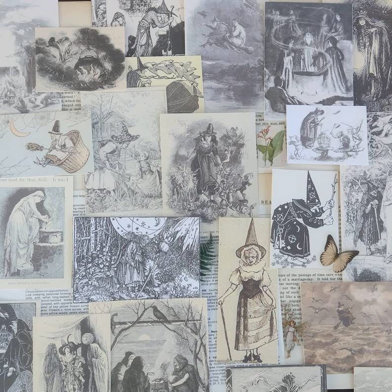 History of Witchcraft Ephemera pen pal kit - vintage papers - junk ...