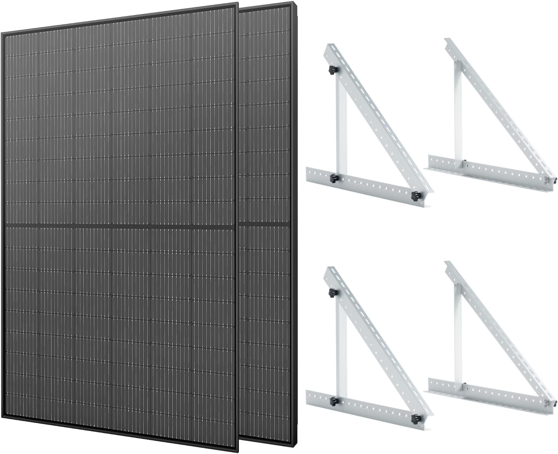 Amazon.com : JJN 2pcs 400 Watt Bifacial Solar Panel Kit with 2pcs 58 ...