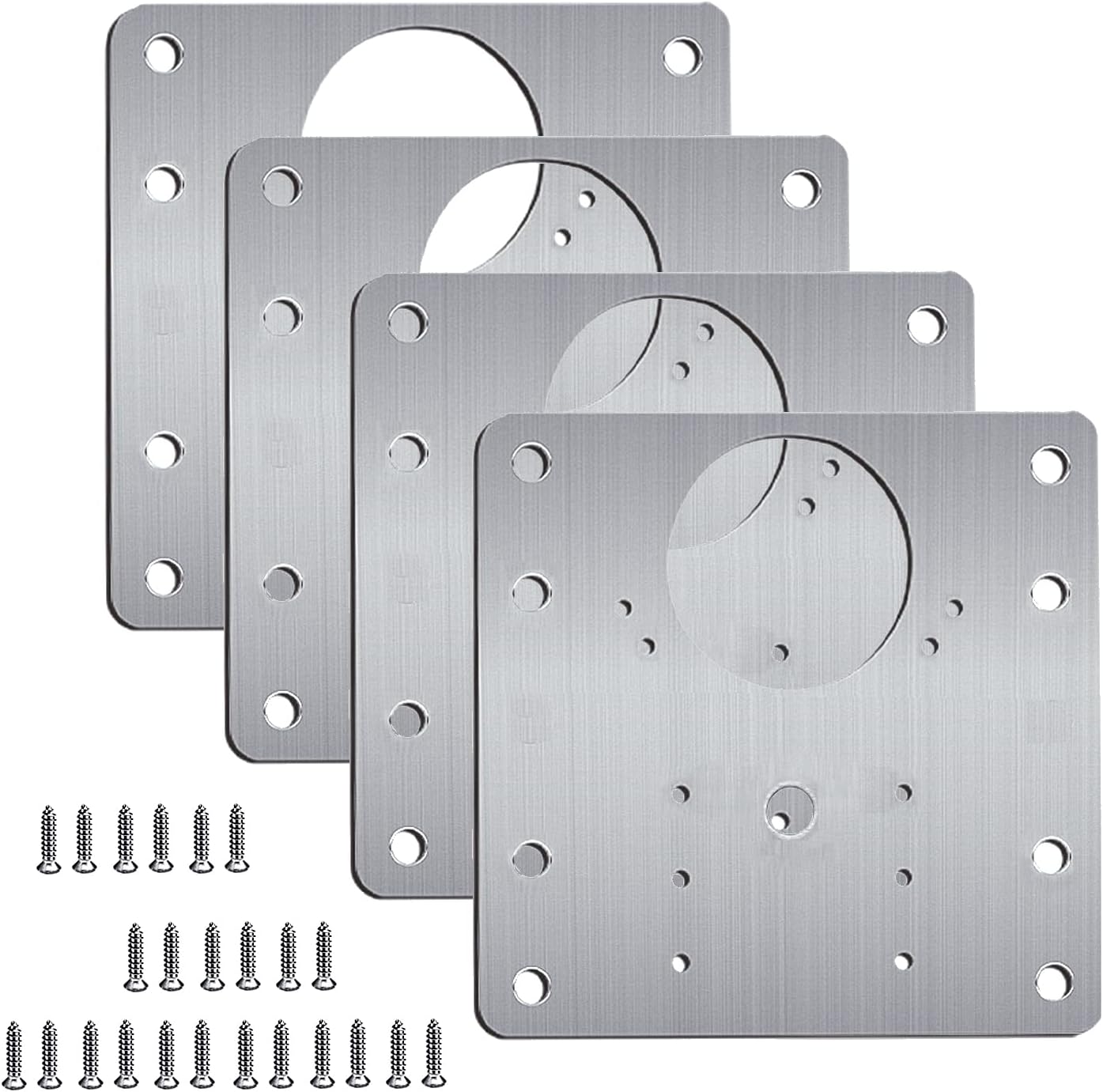 8PCS Hinge Repair Plate,Cabinet Hinge Repair Plate,Stainless Steel ...