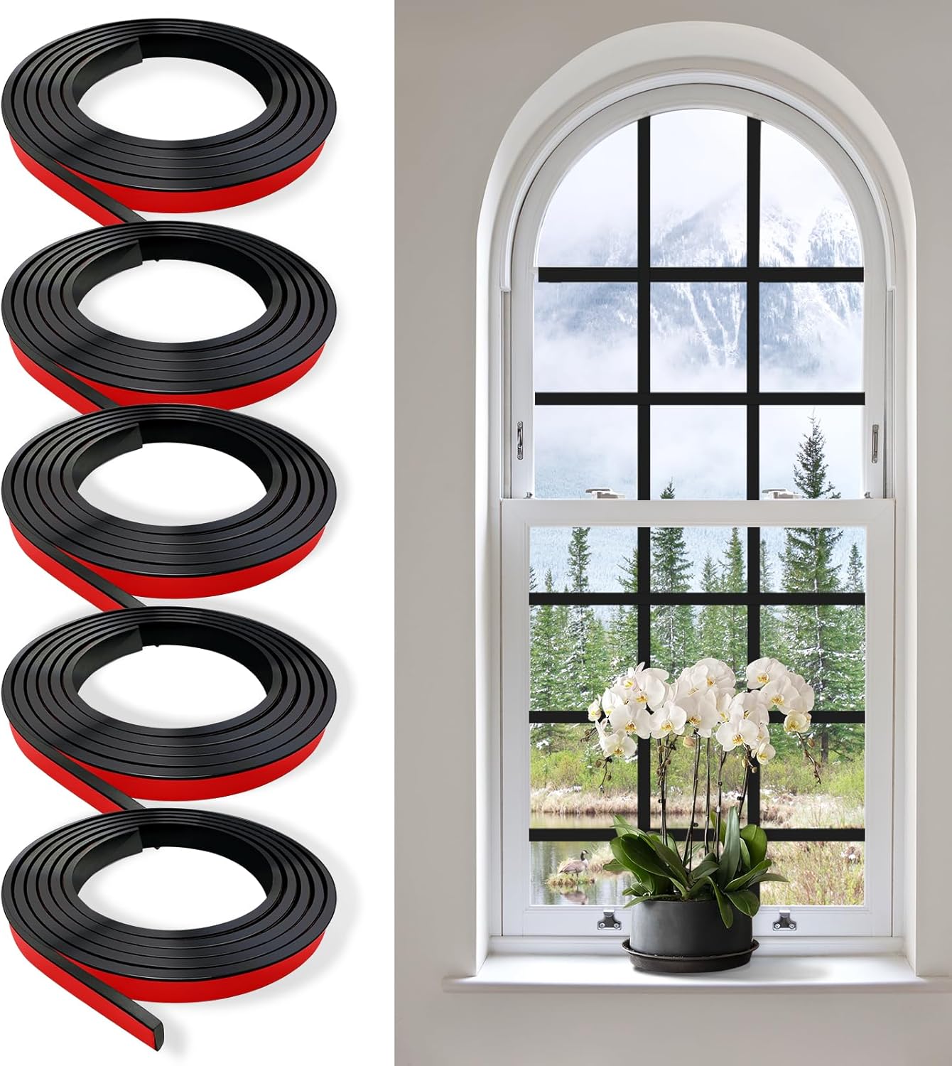 Amazon.com: 5 PCS Window Grid Kit,32.8ft Peel and Stick Window Grids ...