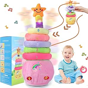 Amazon.com: Dancing Stacking Rings Baby Toys, Singing Spinning Stacking ...