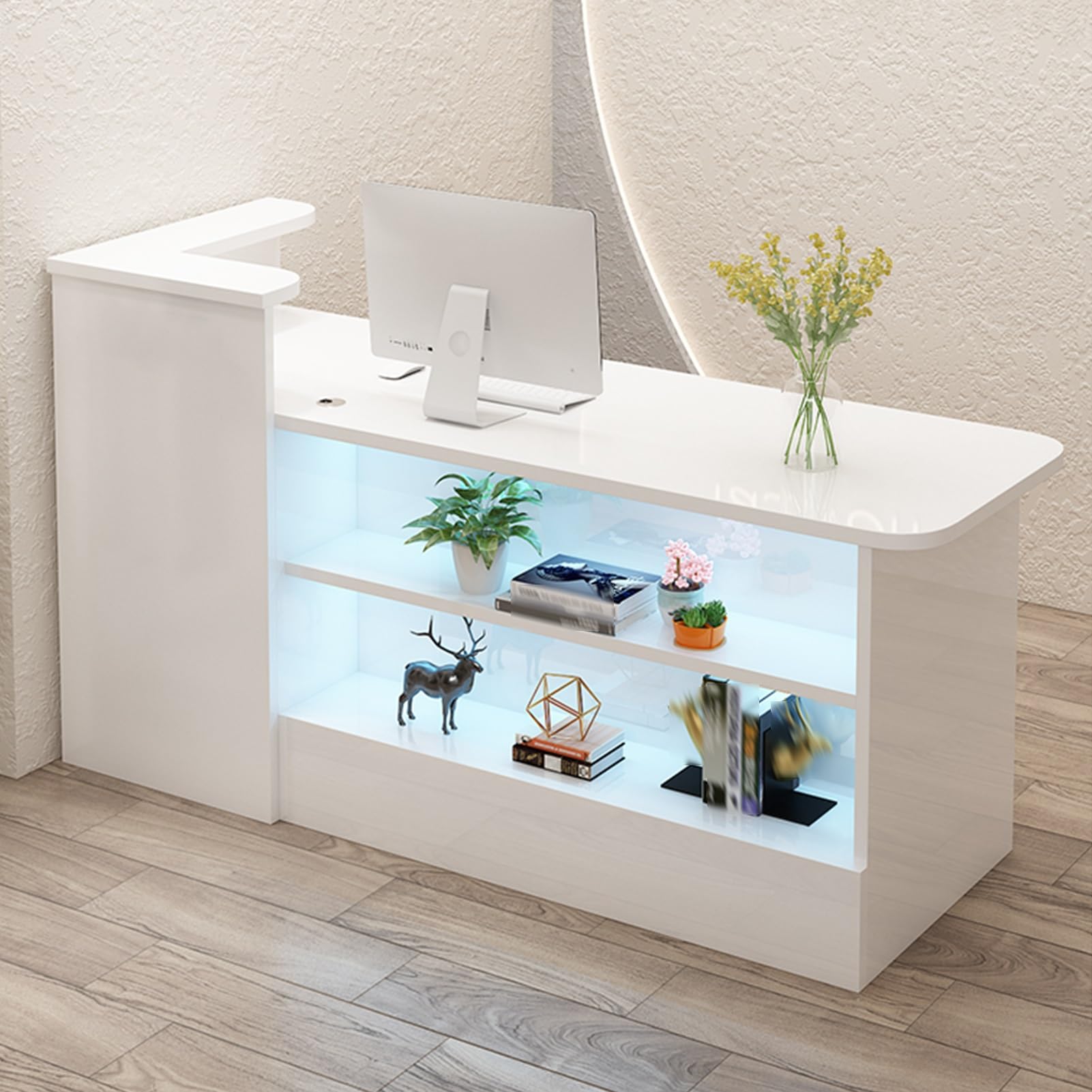 With Counter Modern With Open Shelves And Checkout Counter For Lobbies ...
