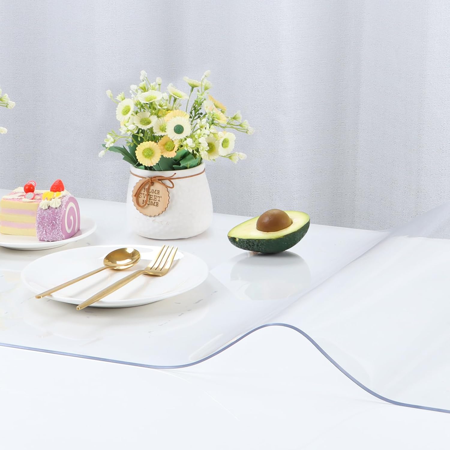 Amazon.com: Clear Vinyl Tablecloth Protector 52 x 108 Inch,2mm Thick ...