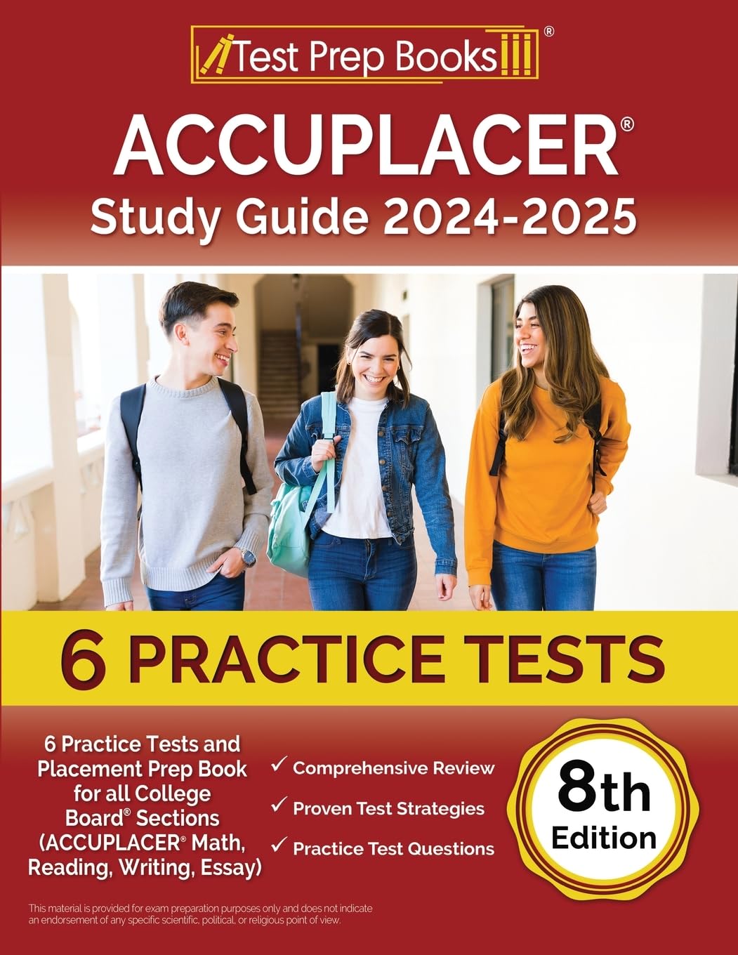 ACCUPLACER Study Guide 2024-2025: 6 Practice Tests and Placement Prep ...