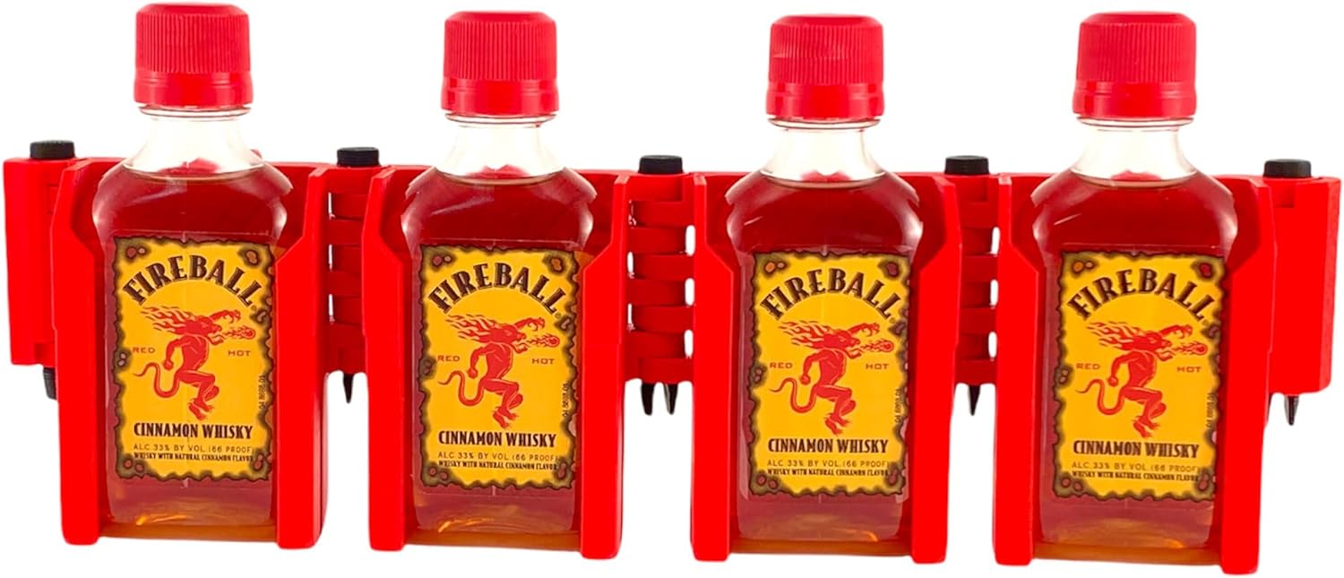Amazon.com: Fireball 50ml Bottle Carrier Pouch - Quad Shot : Home & Kitchen