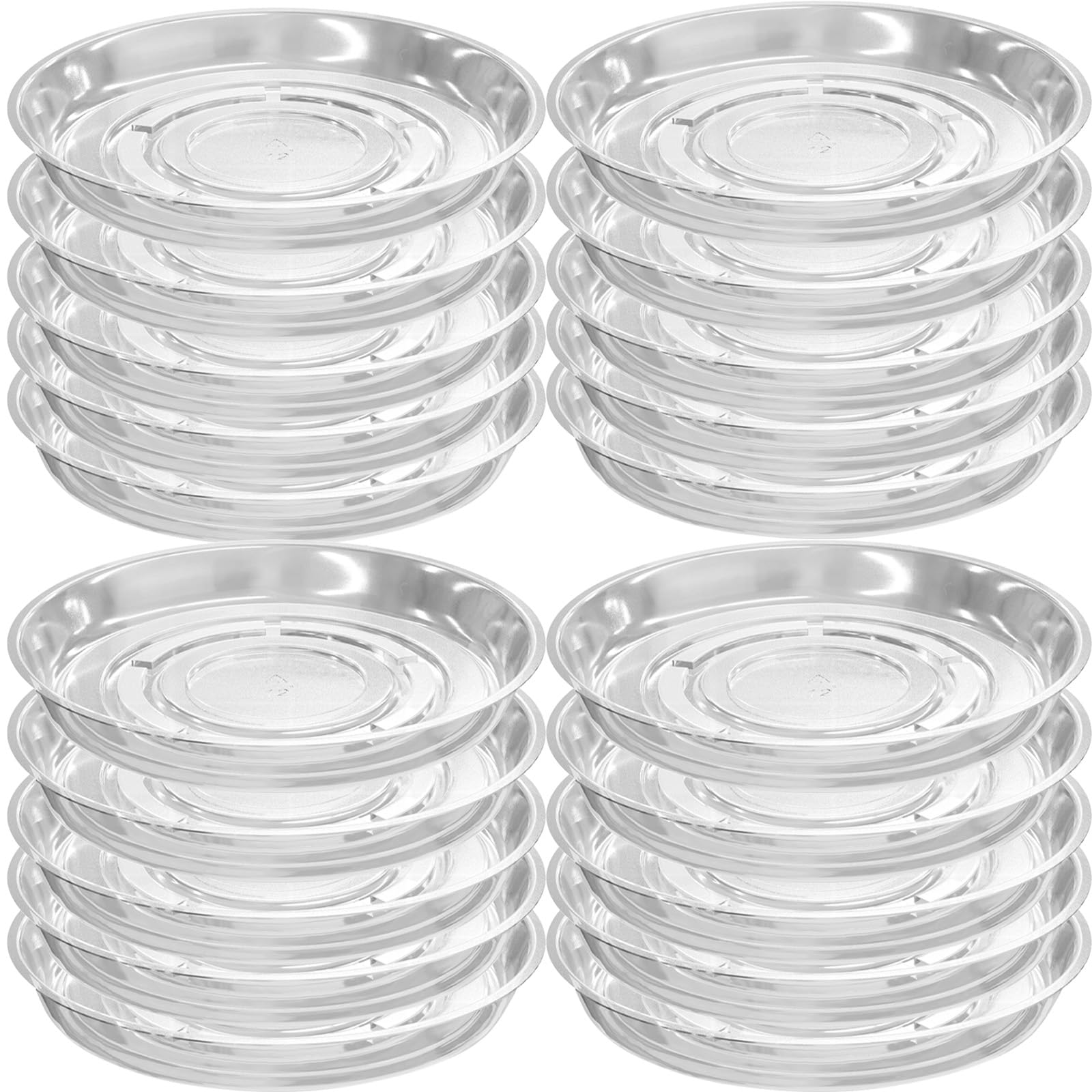 Amazon.com : 20 Pack Clear Plastic Plant Saucers 20 inch Plant Trays ...