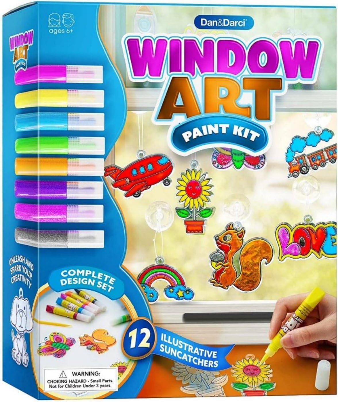 Amazon.com: Dan&Darci Window Art for Kids - Sun Catchers Painting Kit ...