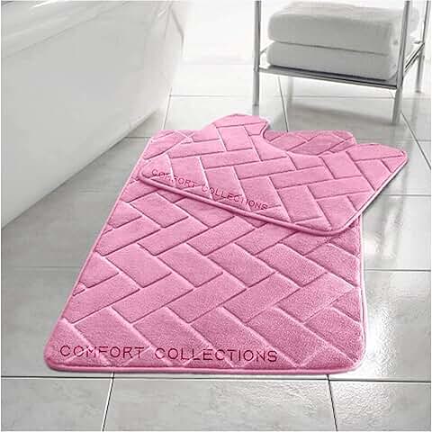 Amazon.co.uk: pink bath mats