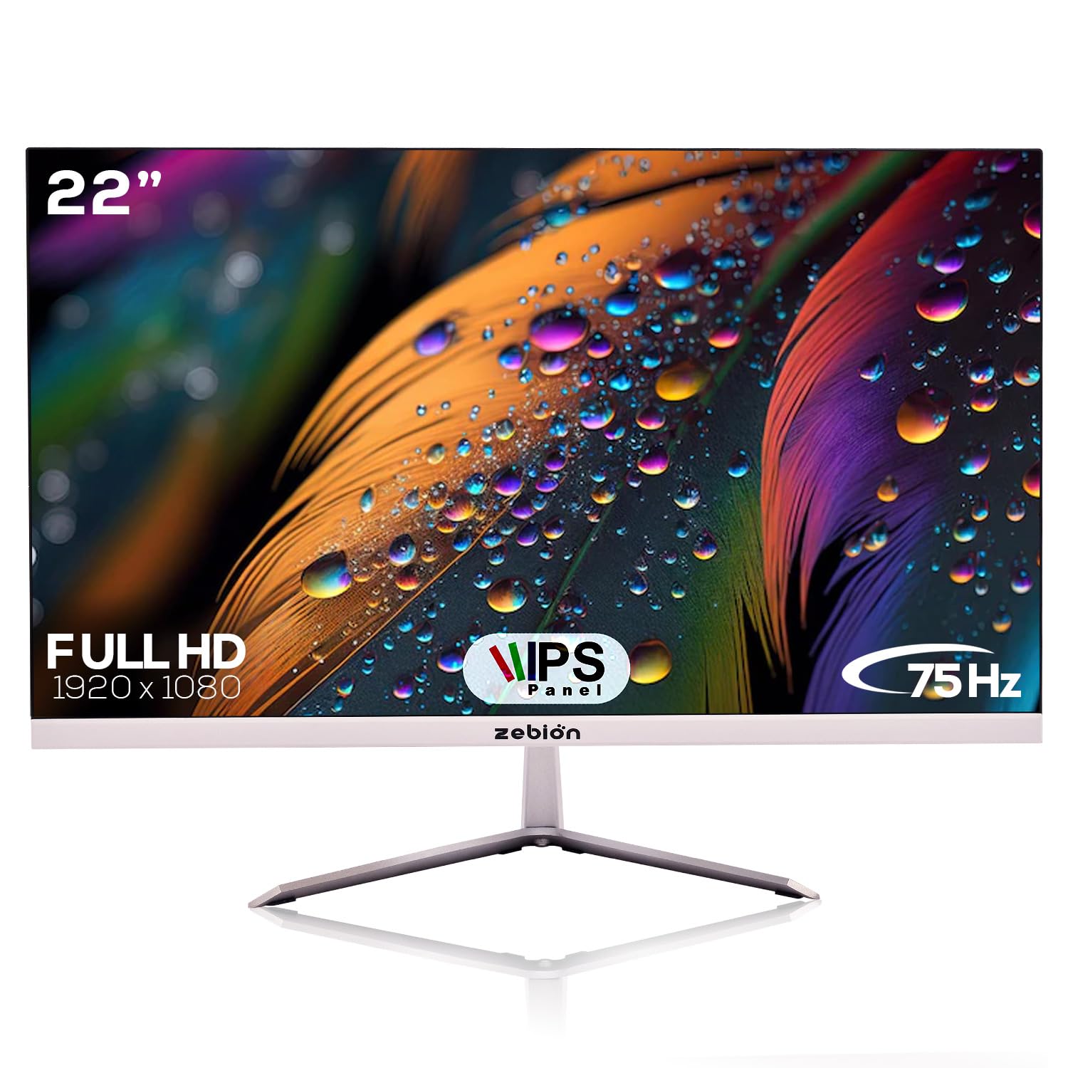 Zebion FHD Led Frameless Monitor Crista Series, IPS Panel, 1920x1080 ...
