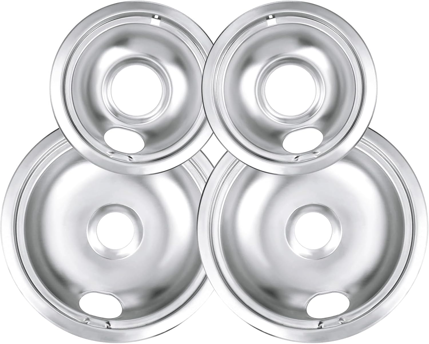 Amazon.com: Drip Pans Electric Stove Drip Pans, Chrome Stove Drip Pans ...