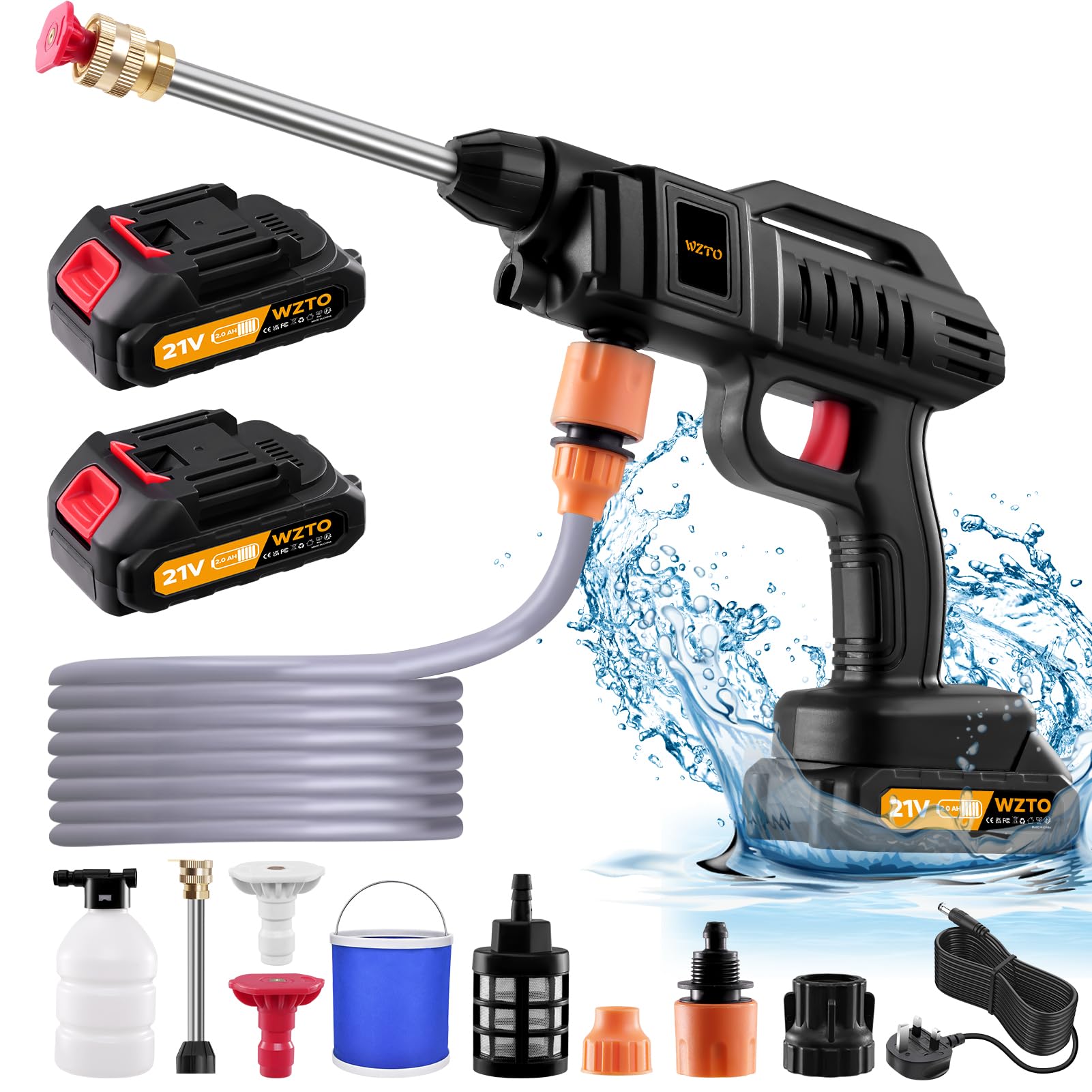 Power Washer High Power Washer Machine 60 Bar and Charger 1500W ...
