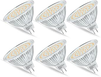 MR16 LED Bulbs 50W Halogen Equivalent Landscape Light Bulbs, 2700K Warm White, 5W GU5.3 Bi-Pin ...