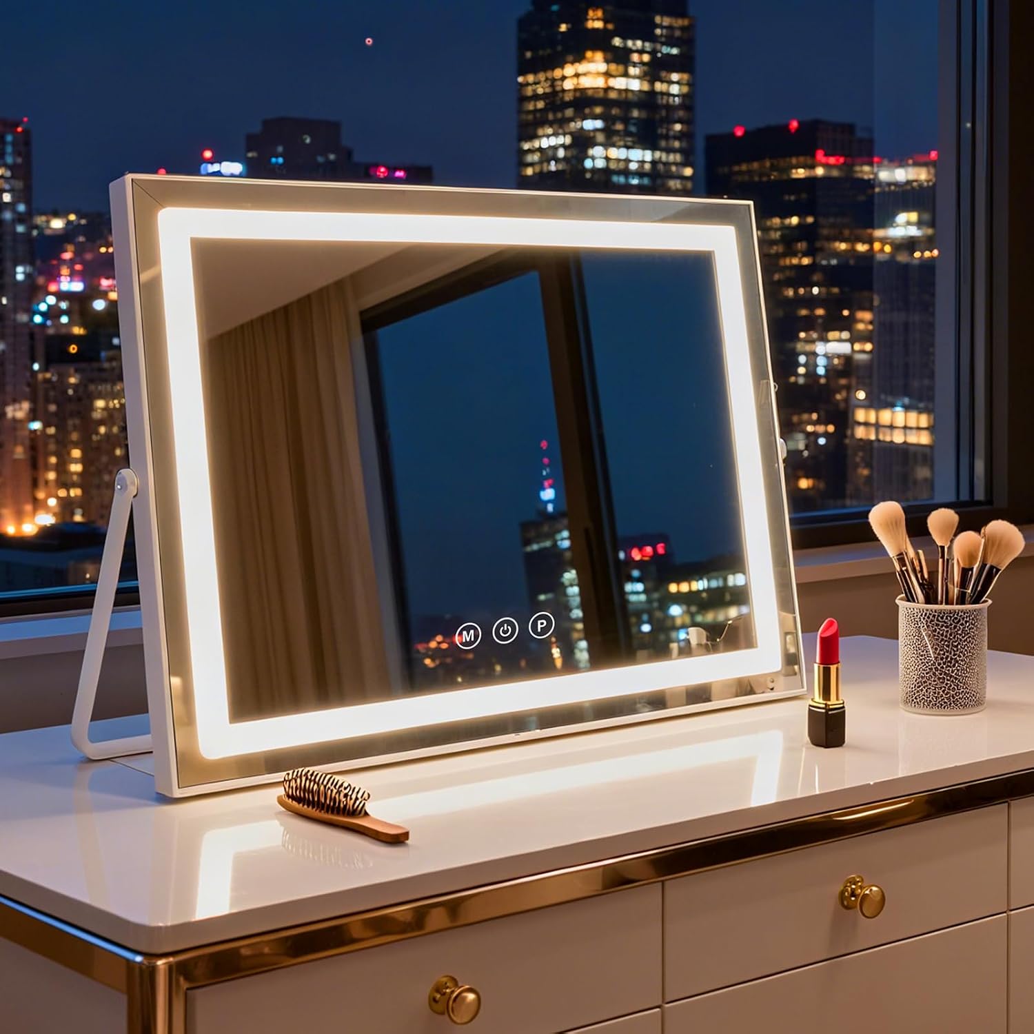 Amazon.com : INMTFEI LED Strip Vanity Mirror - 23x18 Inch 360 ...