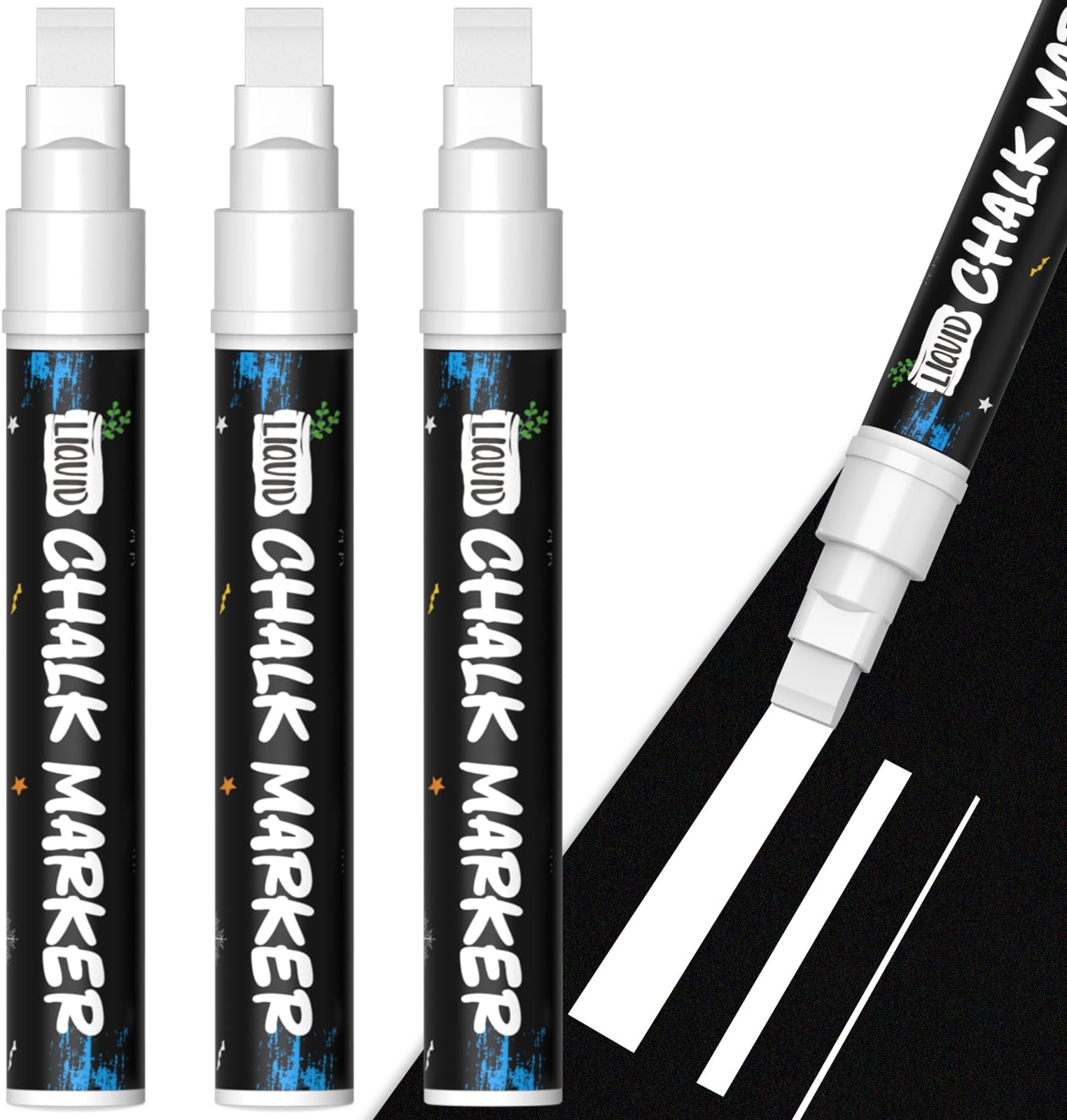 Amazon.com : KERIFI Car Window Markers for Glass Washable, 10mm Jumbo ...