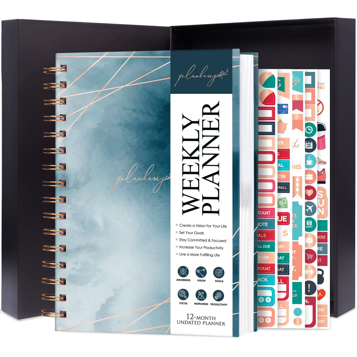 Snapklik.com : PLANBERRY Weekly Planner Premium Undated Life Organizer ...