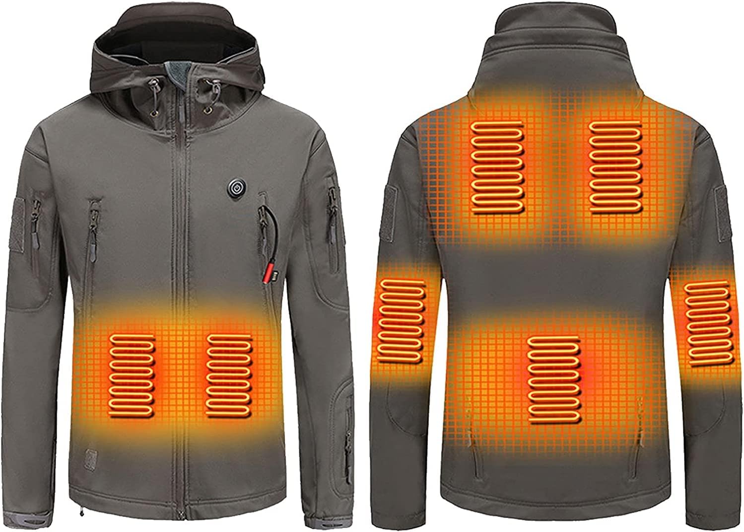 Safety Certification Rechargeable Heated Jacket for Men Touch Control ...