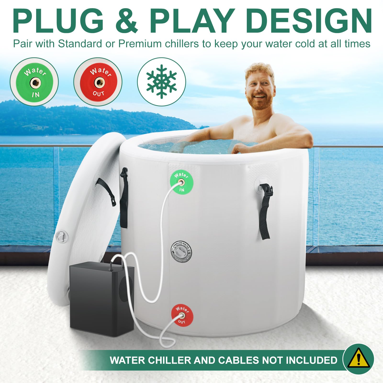 Snapklik.com : Ice Bath Tub For Athletes, Inflatable Cold Plunge Tub ...
