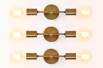 Brass Leaf Studio Wall Sconce Light Brass Patina Finish Wall Lamp Made ...