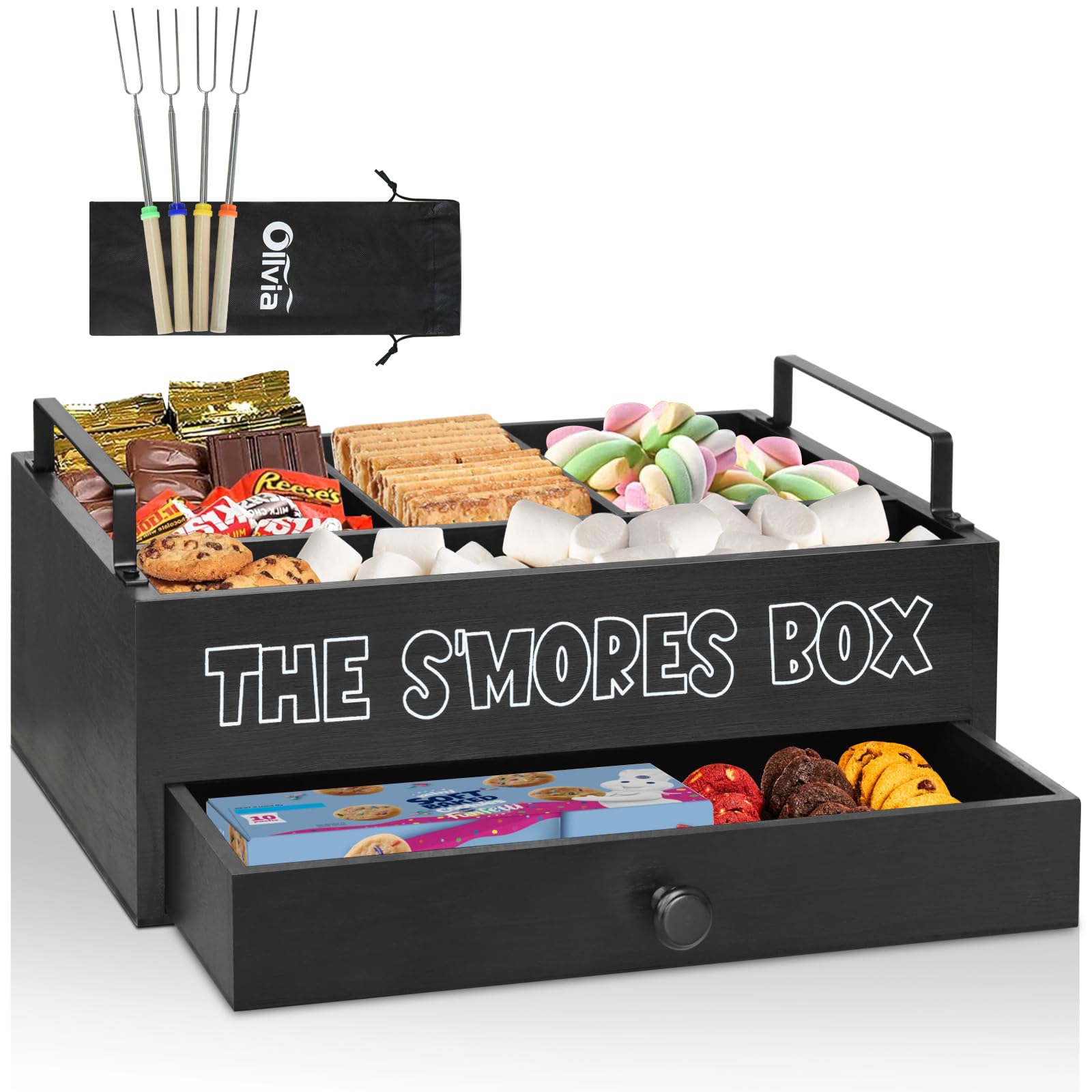 Amazon.com: S'Mores Station, S'Mores Bar Holder with 4 Extendable ...