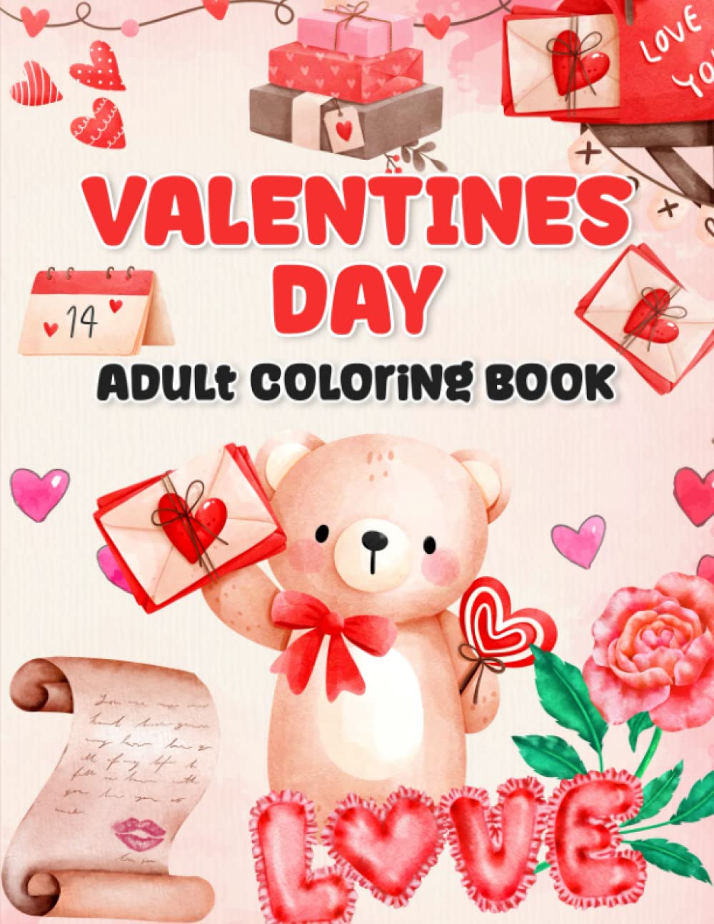Amazon.com: Valentines day Adult Coloring book: Funny Romantic Scenes ...