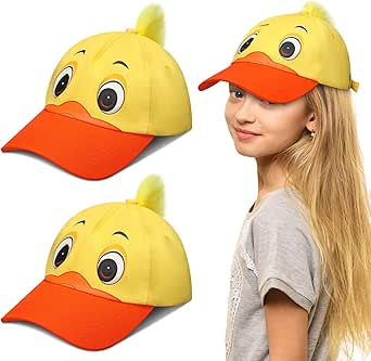 Amazon.com: Riyiper 2 Pack Duck Hat Baseball Cap Funny Duck Hats Yellow ...