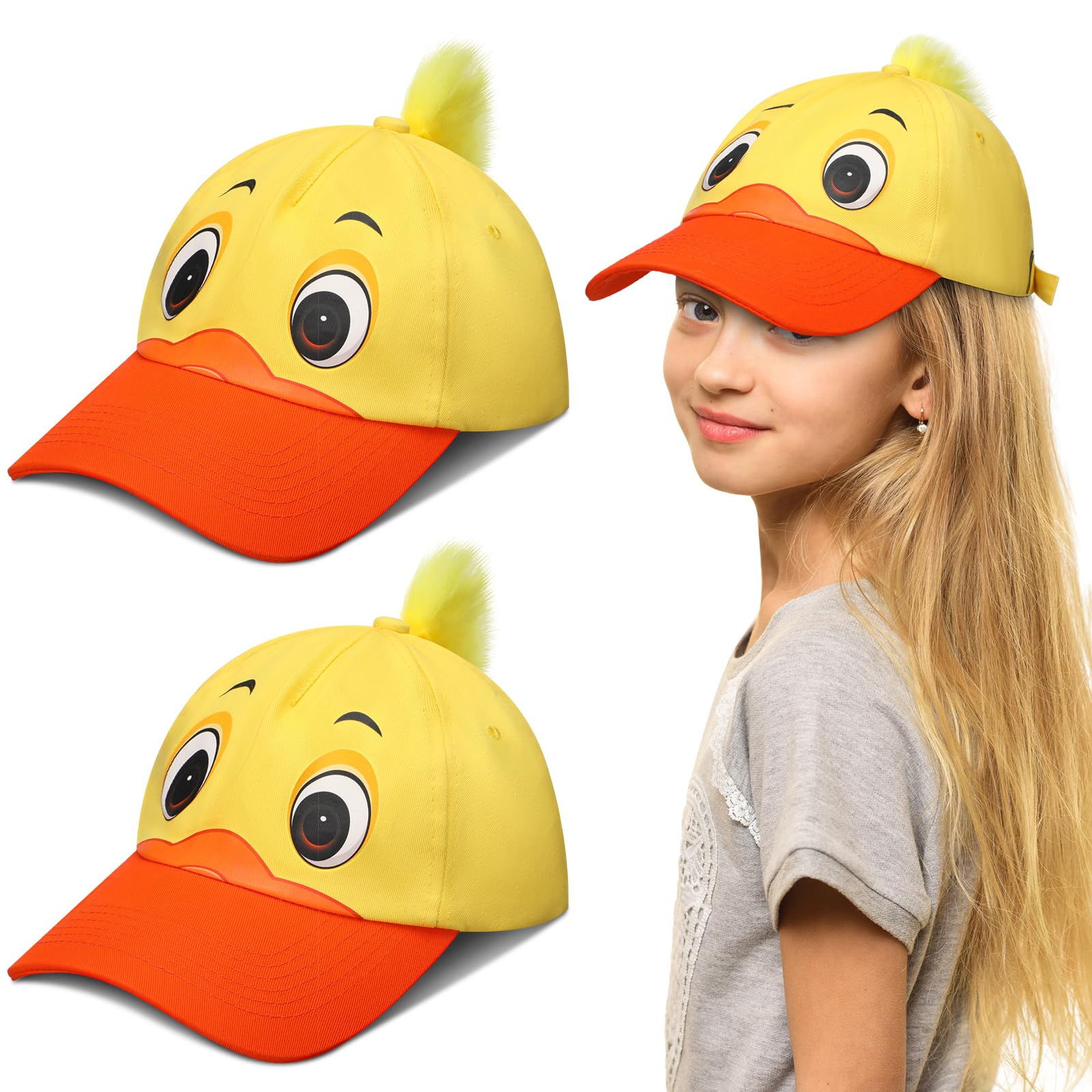 Amazon.com: Riyiper 2 Pack Duck Hat Ducky Shaped Baseball Cap Funny ...