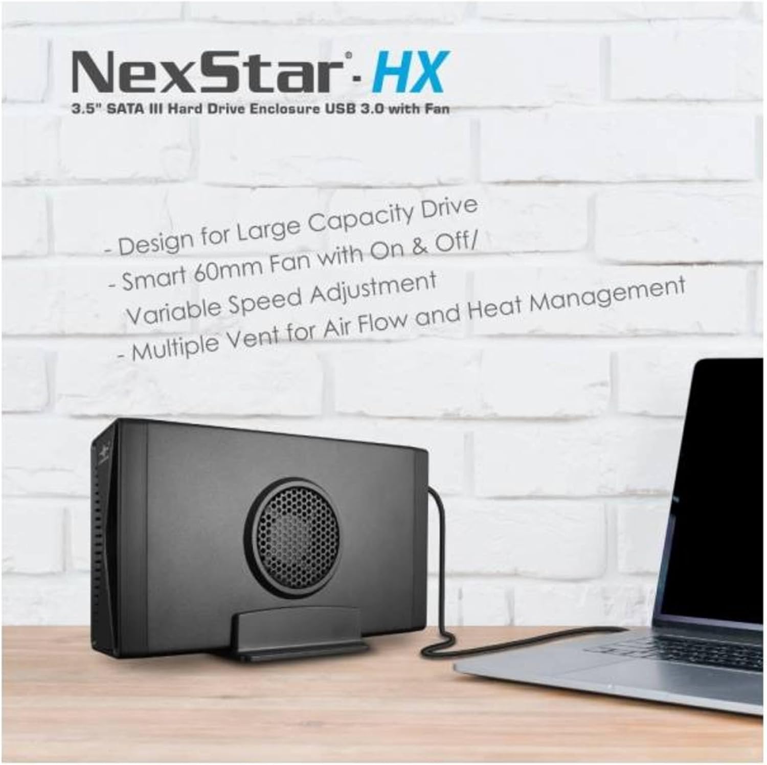 Amazon.com: Vantec NexStar HX, 3.5" SATA III Hard Drive Enclosure USB 3 ...