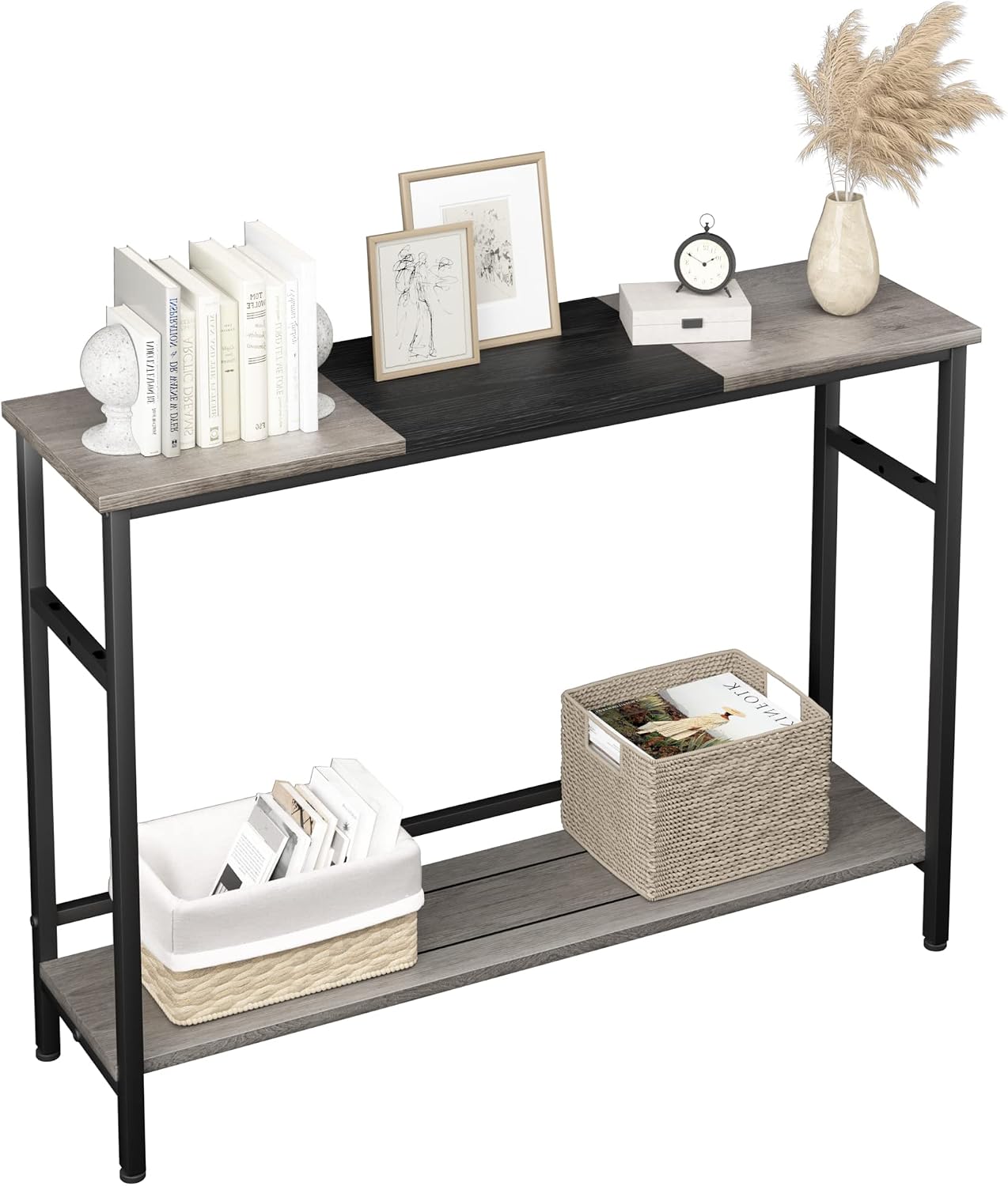 Amazon.com: Amenitlif 39.3 Inches Narrow Sofa Table,Console Table,Small ...