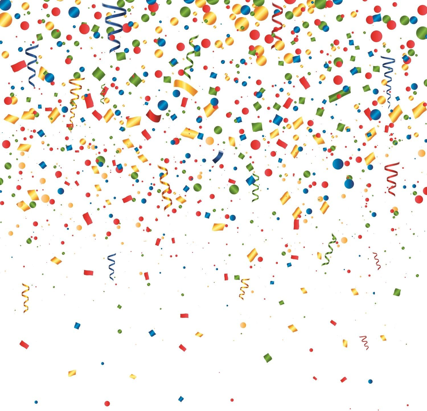 Amazon.com : Happy Birthday Photo Booth Backdrop - Colorful Confetti ...