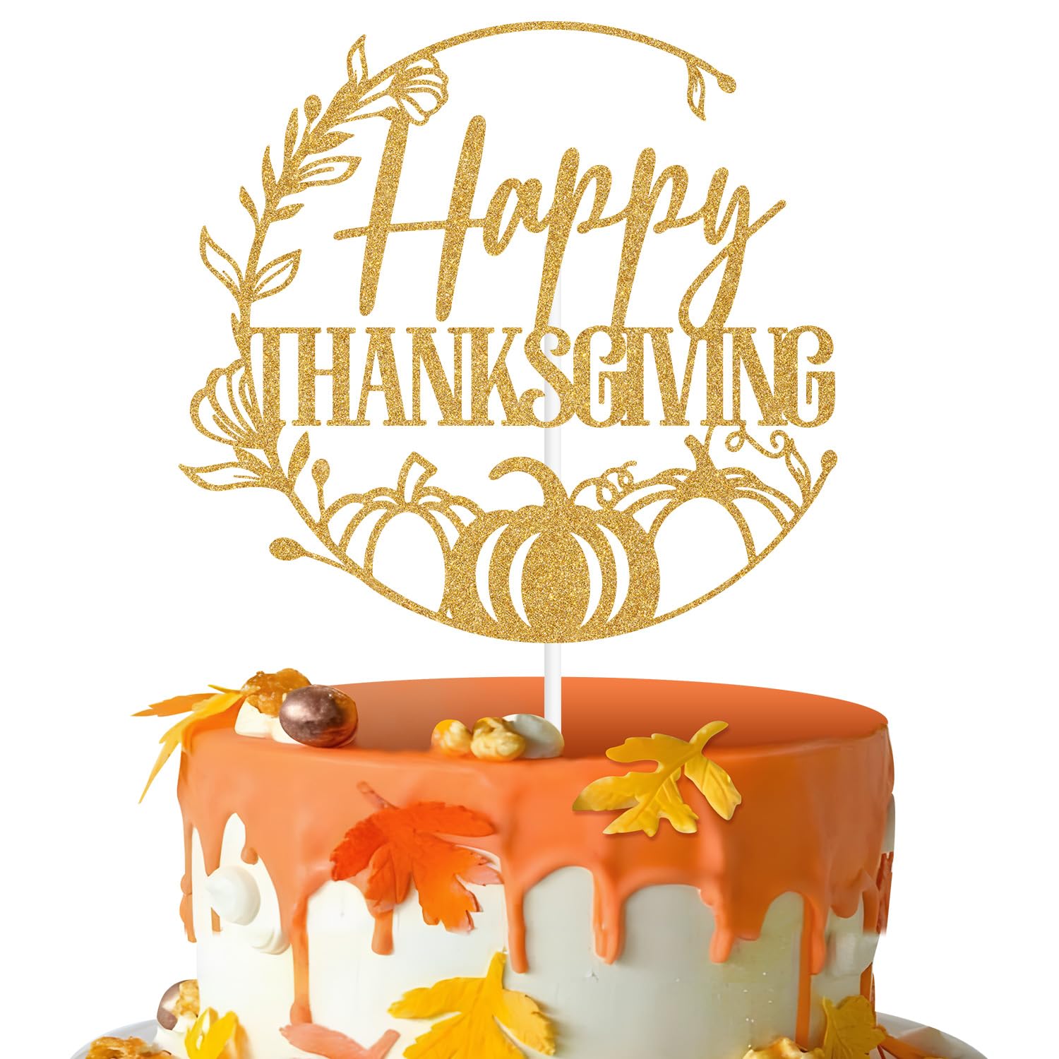 Thanksgiving Cake Design Happy Thanksgiving Edible Cake Toppers Happy ...