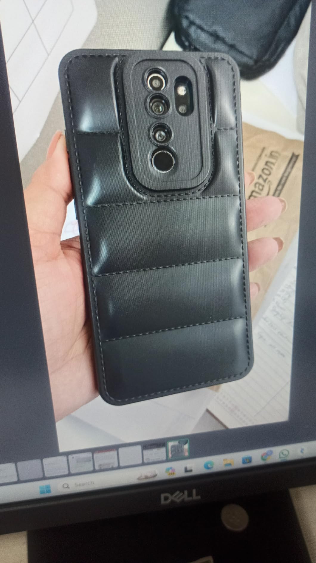Amazon Brand - Solimo Rubber Puffer Case Camera Protection Soft Back ...