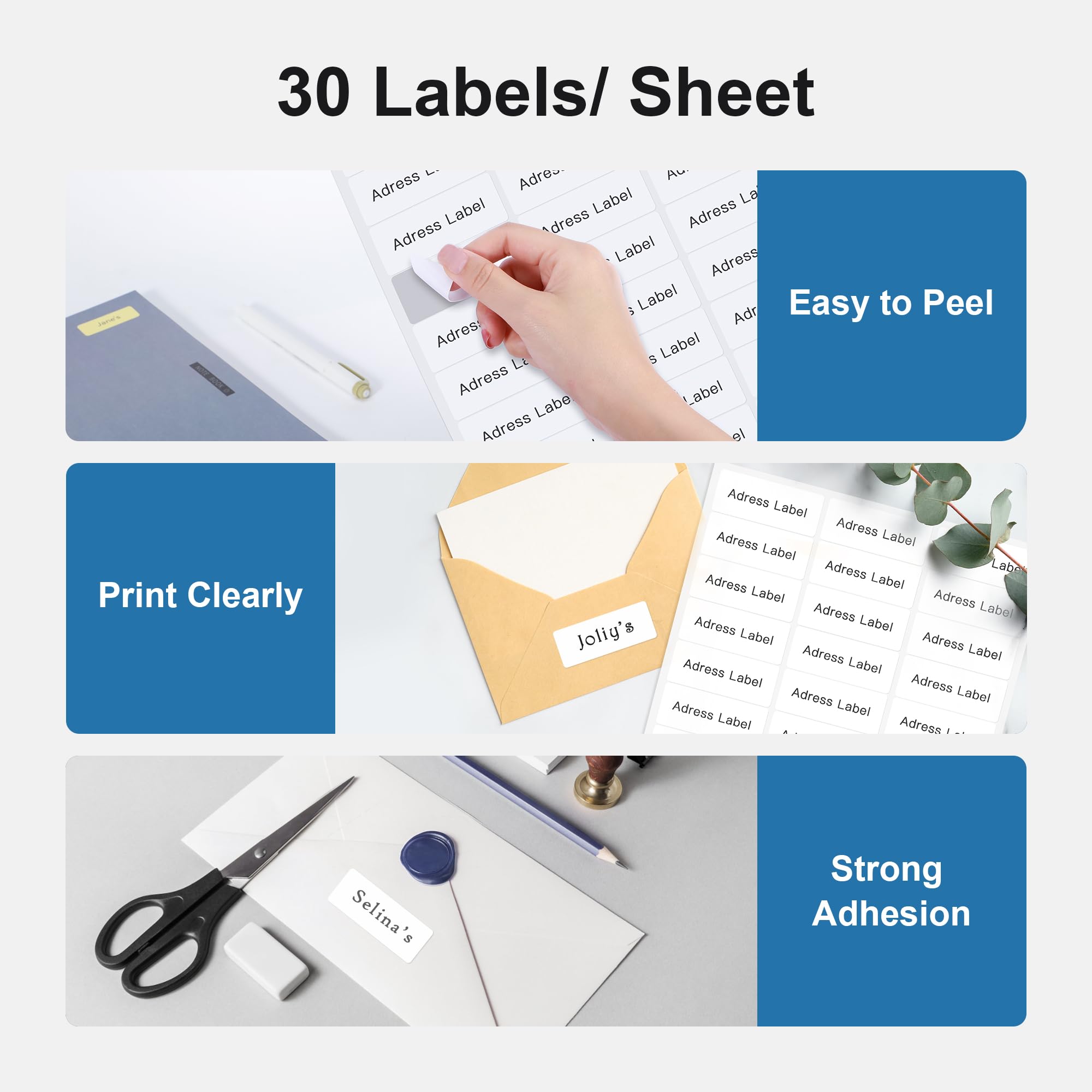 Snapklik.com : INJINEO Address Labels, 1" X 2-5/8" Shipping Address ...