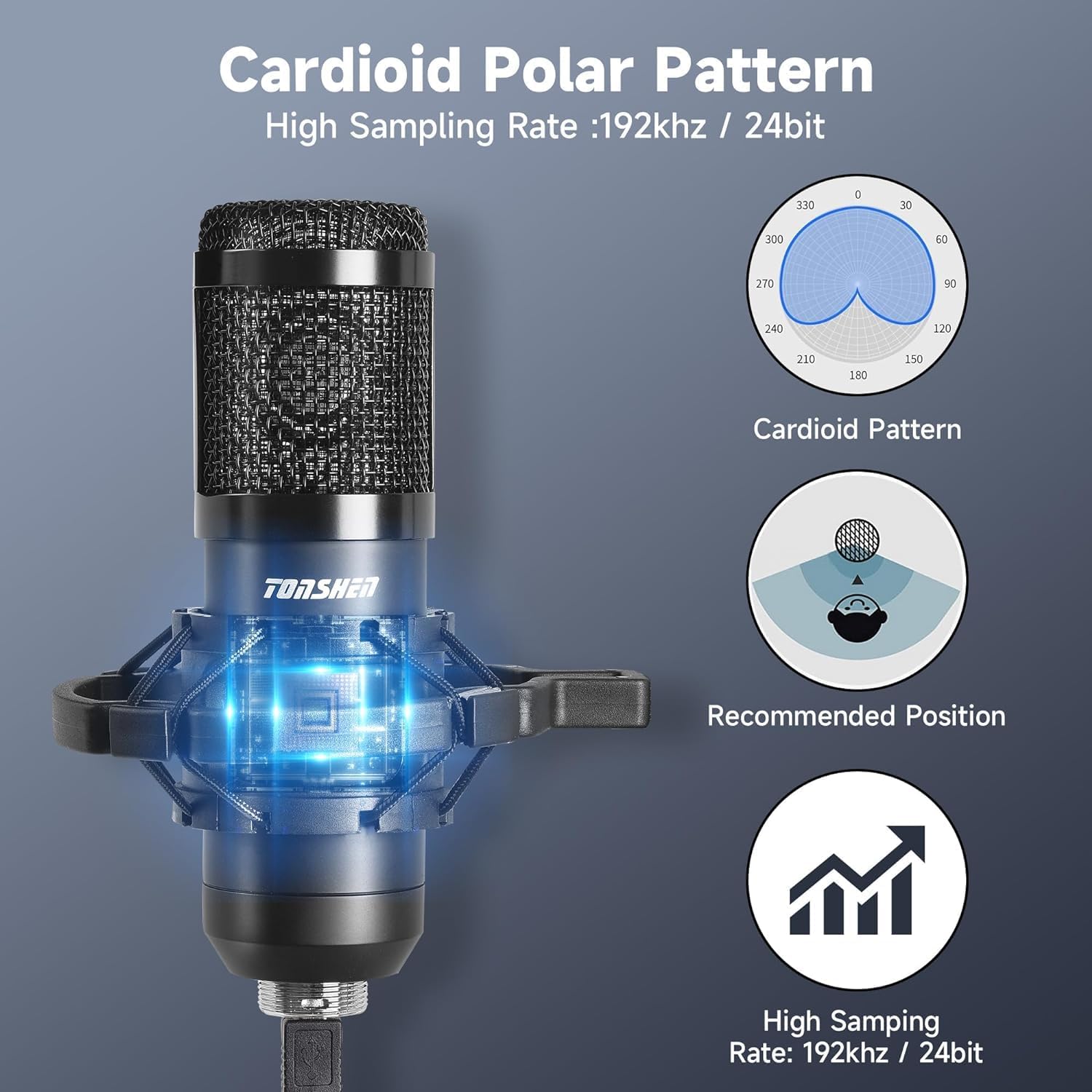 USB Microphone Streaming Microphone for Recording Microphone for PC ...