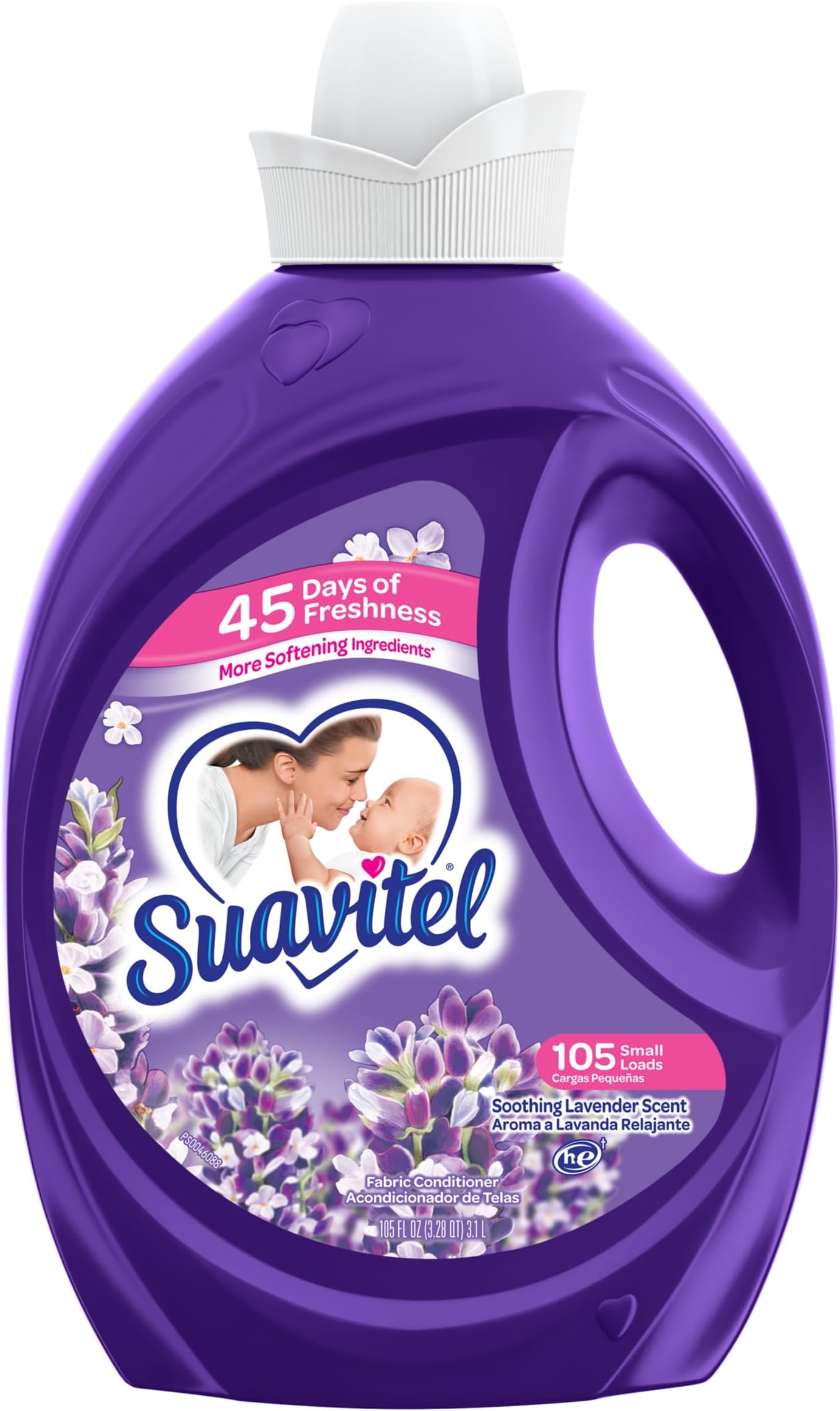 Amazon.com: Suavitel Fabric Softener, Soothing Lavender - 105oz ...