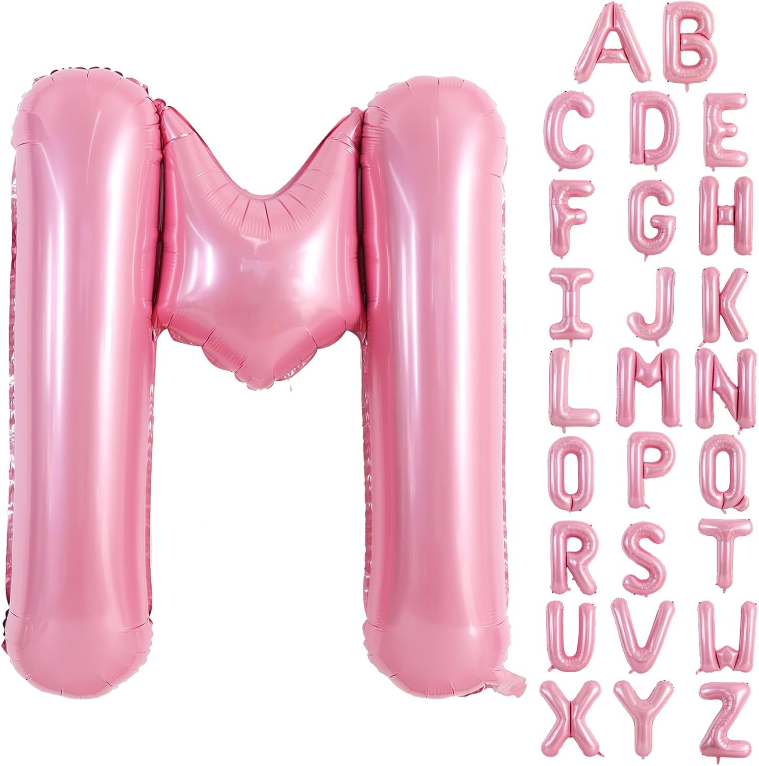 Amazon.com: TONIFUL 40 Inch Large Pink Letter M Balloons Giant Foil ...