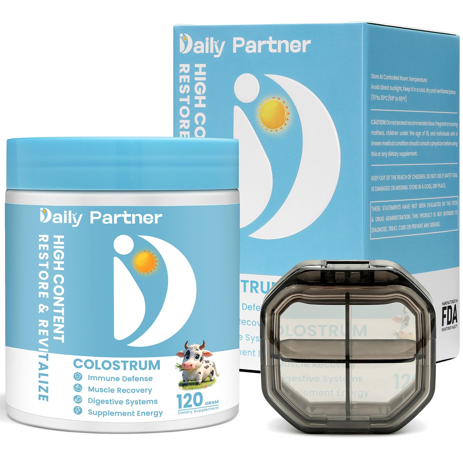 Amazon.com: Daily Partner Colostrum Powder，Organic calostro bovino para ...