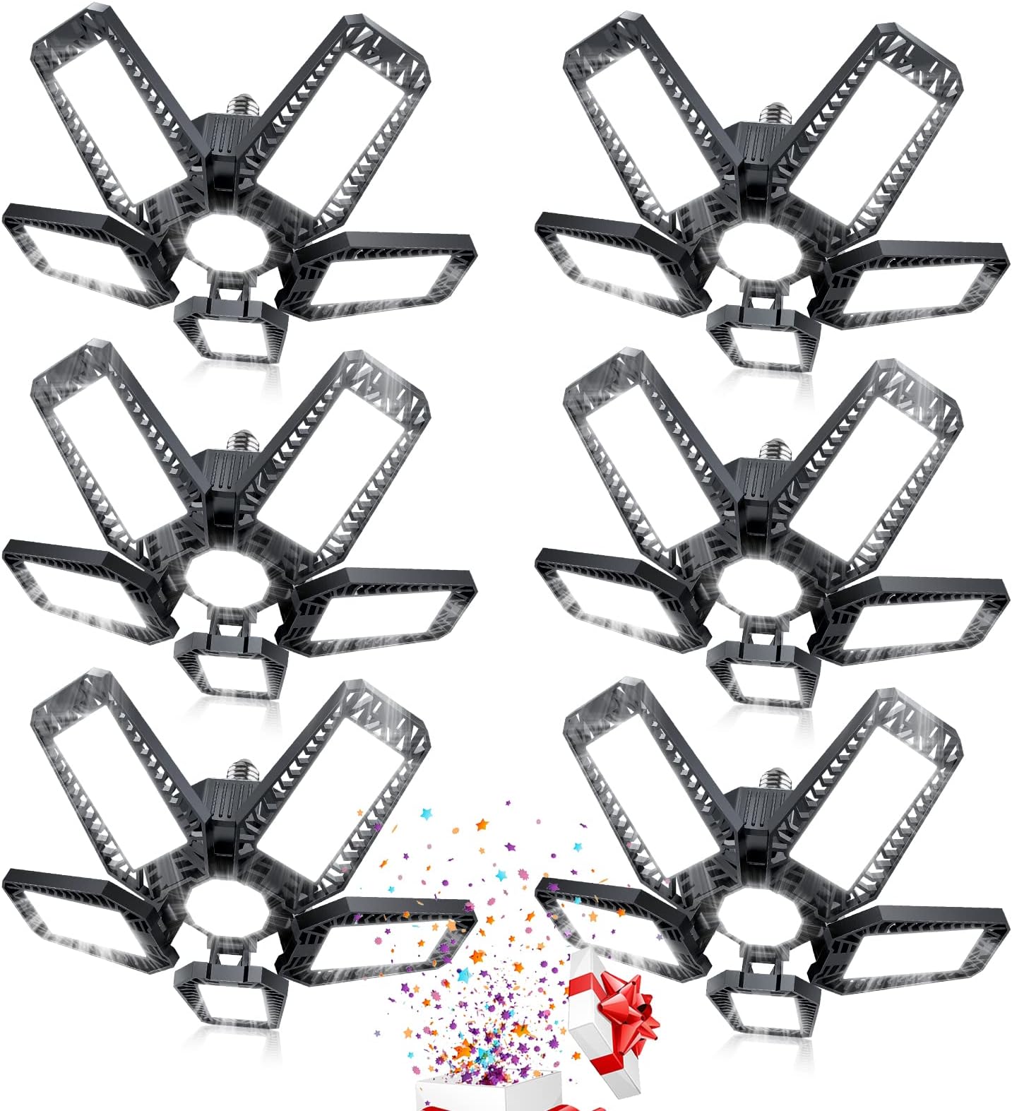 YIBEYYDS LED Garage Lights - 160W 16000LM 6500K Garage Lights Garage ...