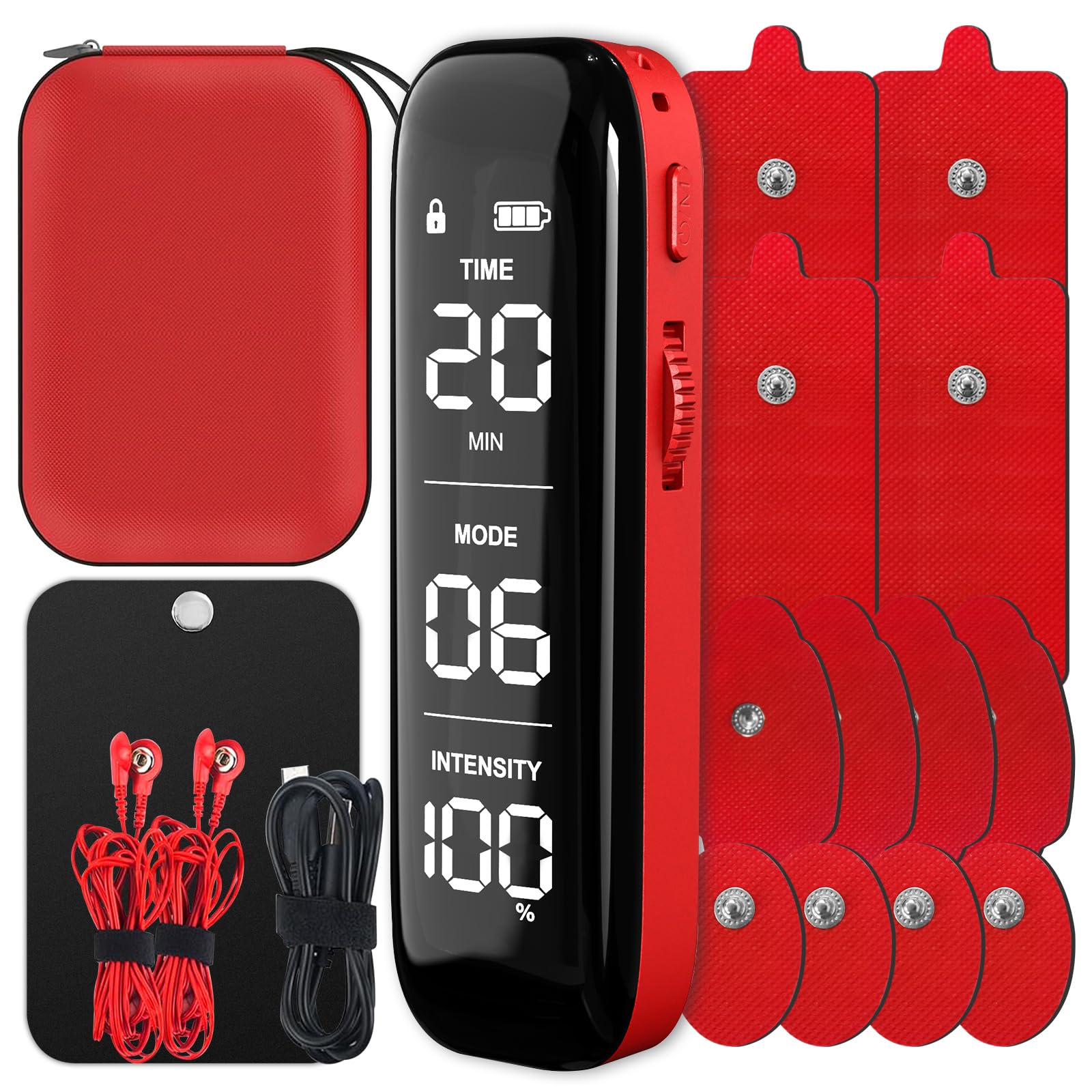 Amazon.com: FOXPEED Tens Unit Muscle Stimulator, Rechargeable Electric ...