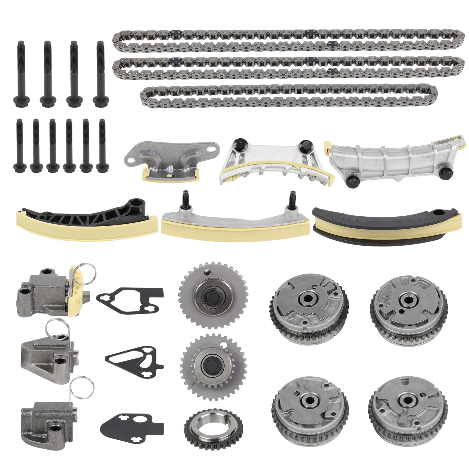 Amazon.com: Engine Timing Chain Kit 12633451+4pcs VVT Sprockets ...